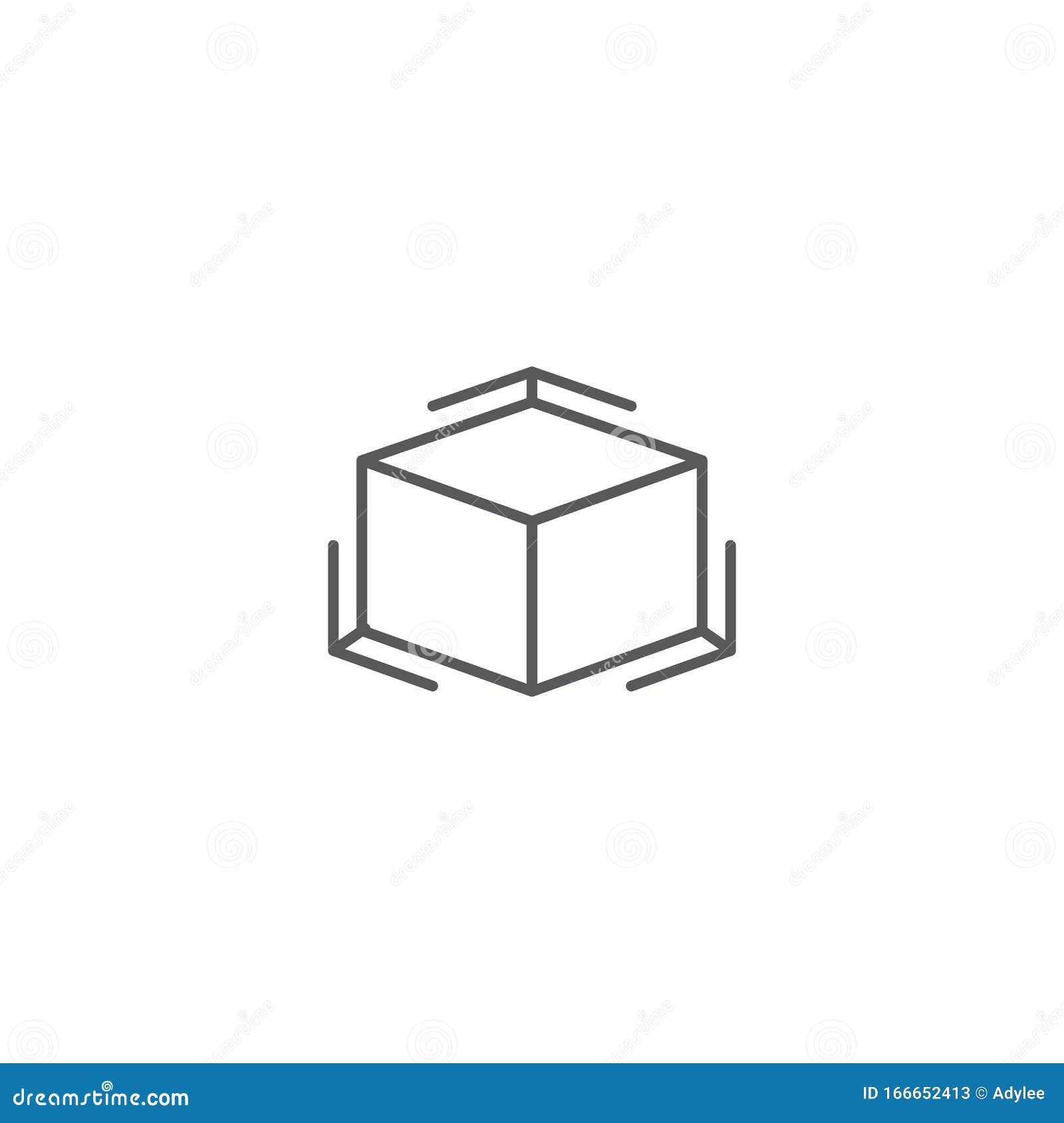 Cube with Arrows Vector Icon Symbol Isolated on White Background Stock ...