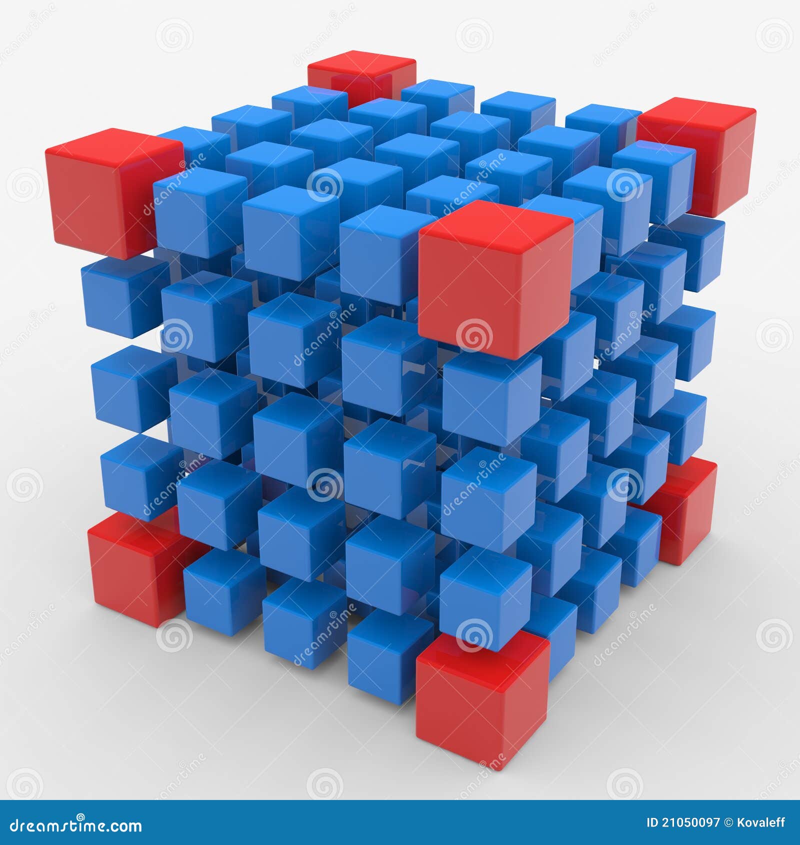 Cube Assembling from Blocks Stock Illustration - Illustration of shape ...