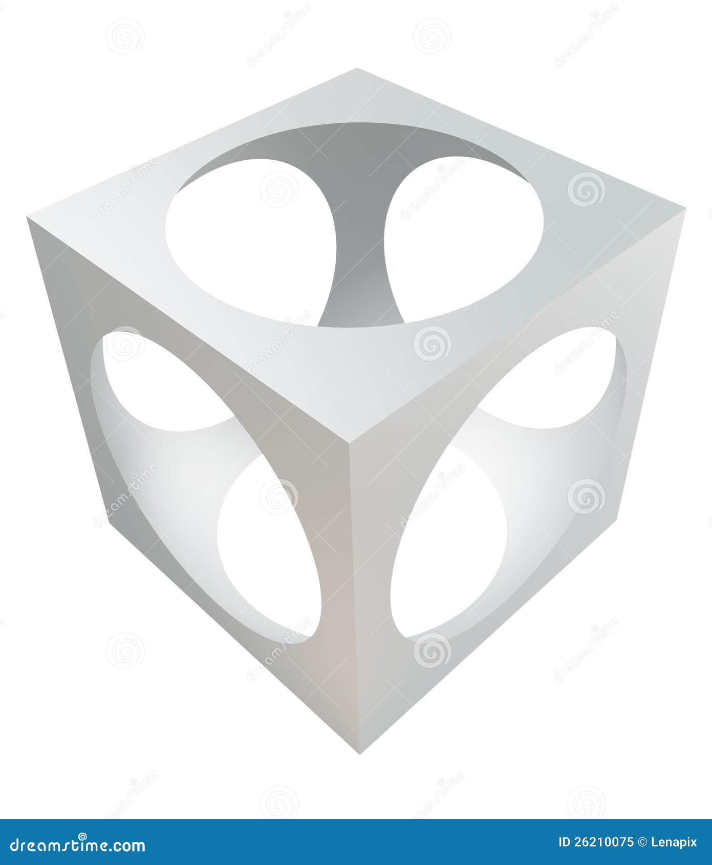 Cube Avec La Sphère De Découpage. Illustration Stock - Illustration du ...