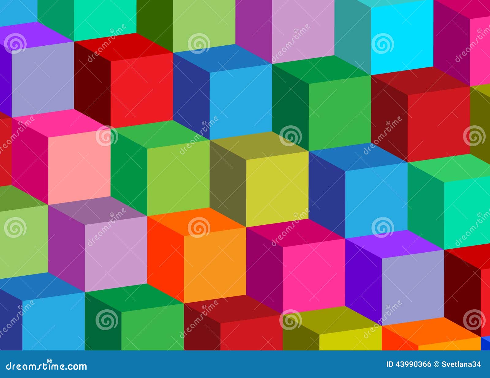 Cube stock vector. Illustration of figure, abstraction - 43990366