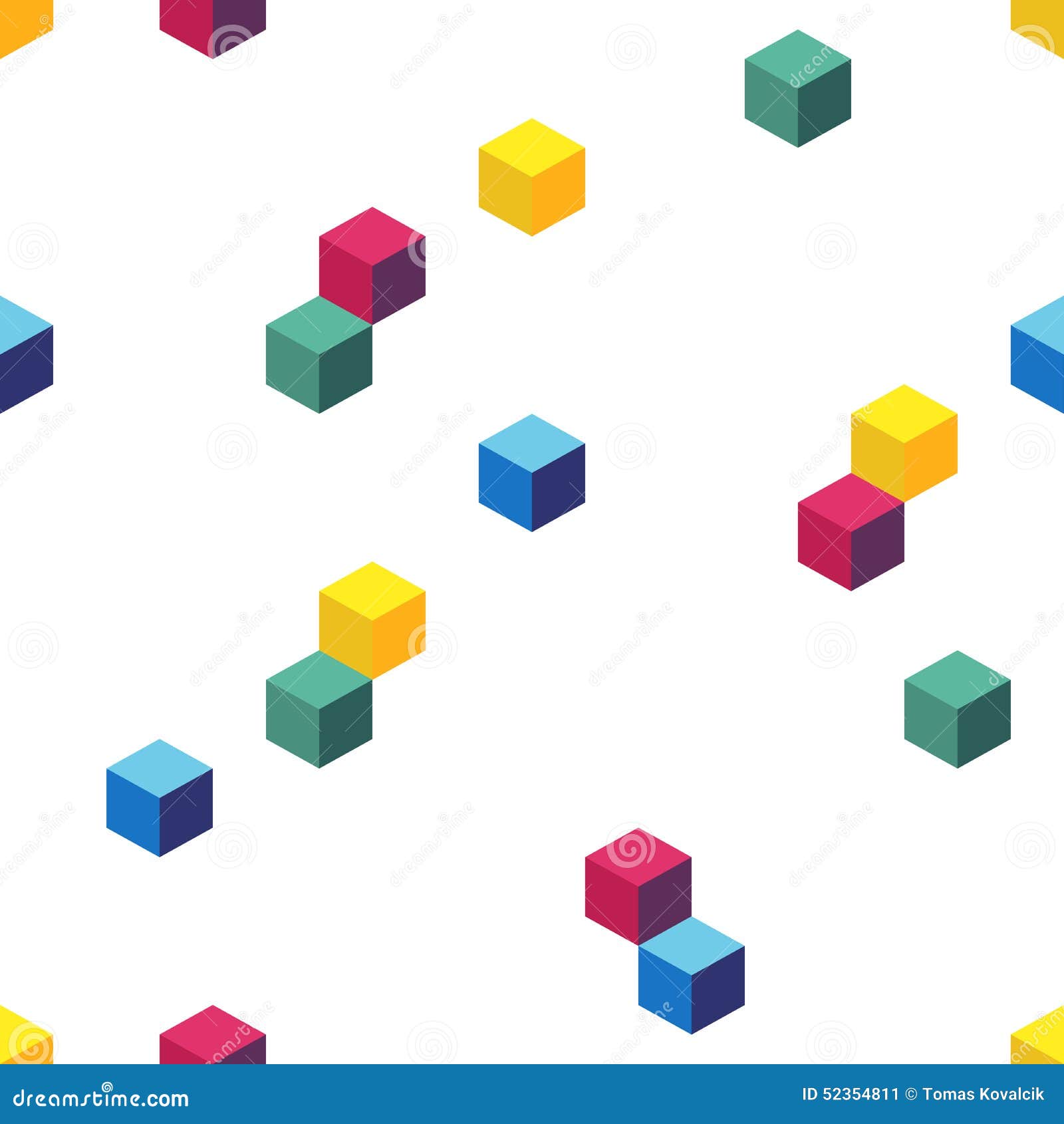 Cube background, stock vector. Illustration of cube, geometric - 52354811