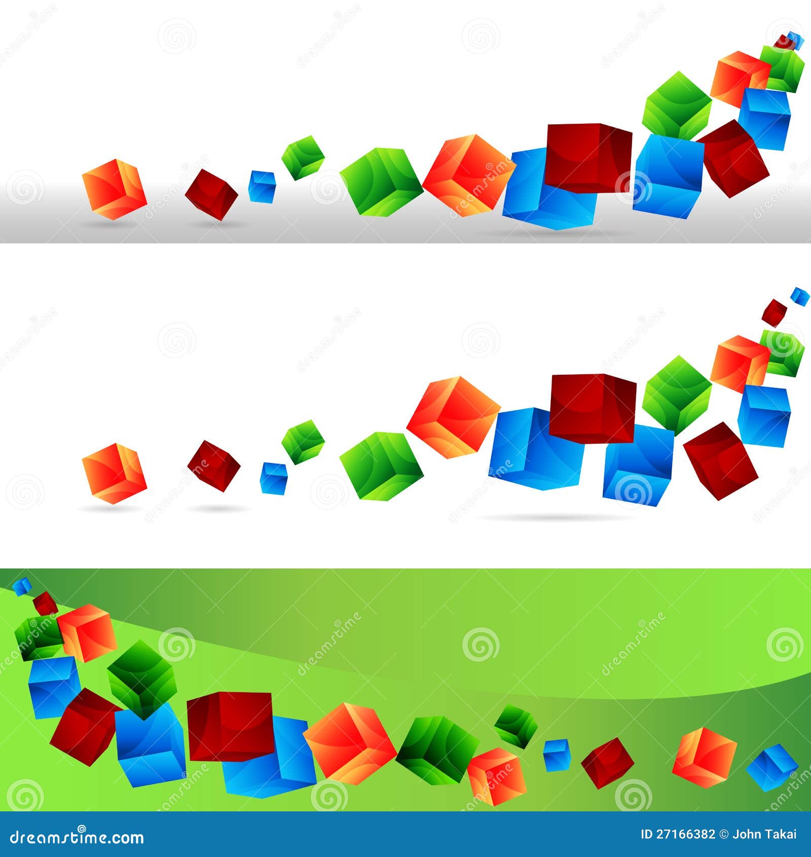 Cube Banner Set stock vector. Illustration of energy - 27166382