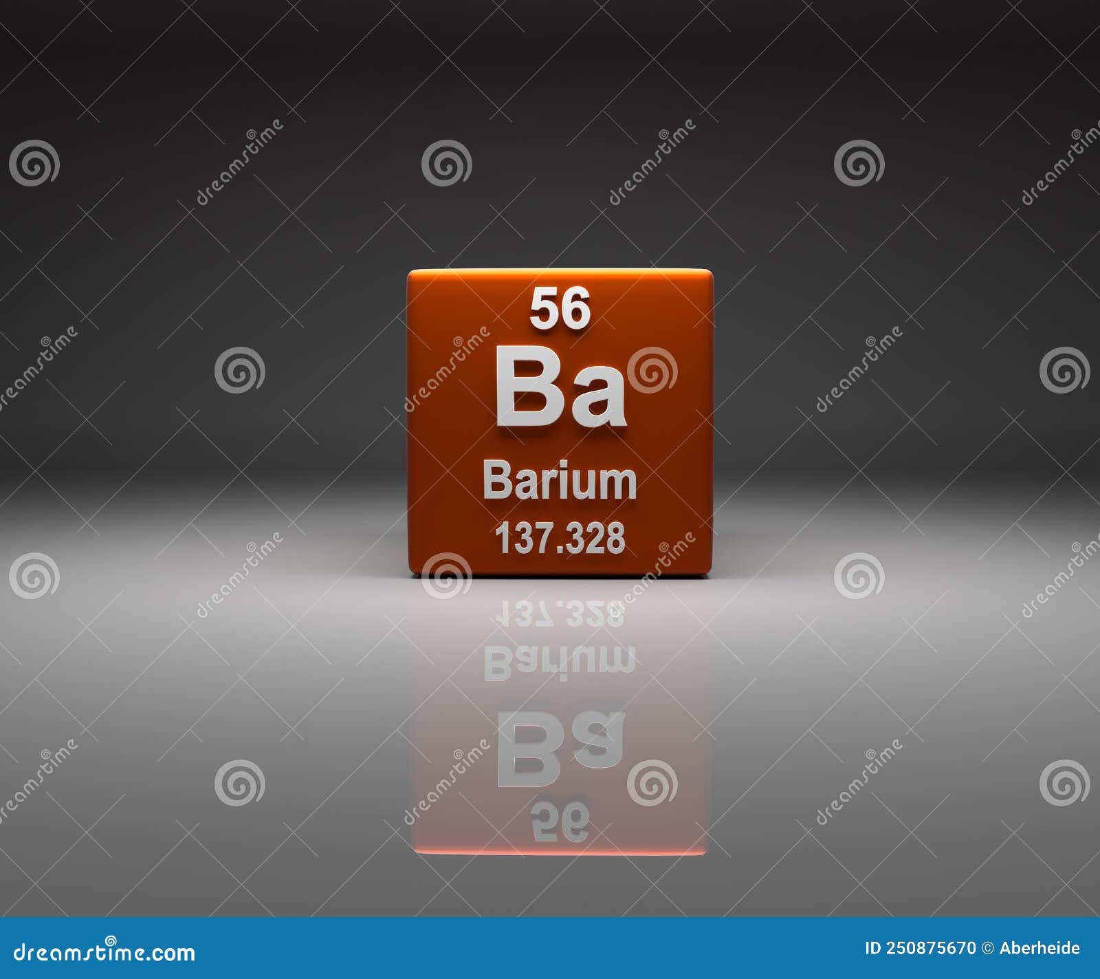 Cube with Barium Number 56 Periodic Table Stock Illustration ...