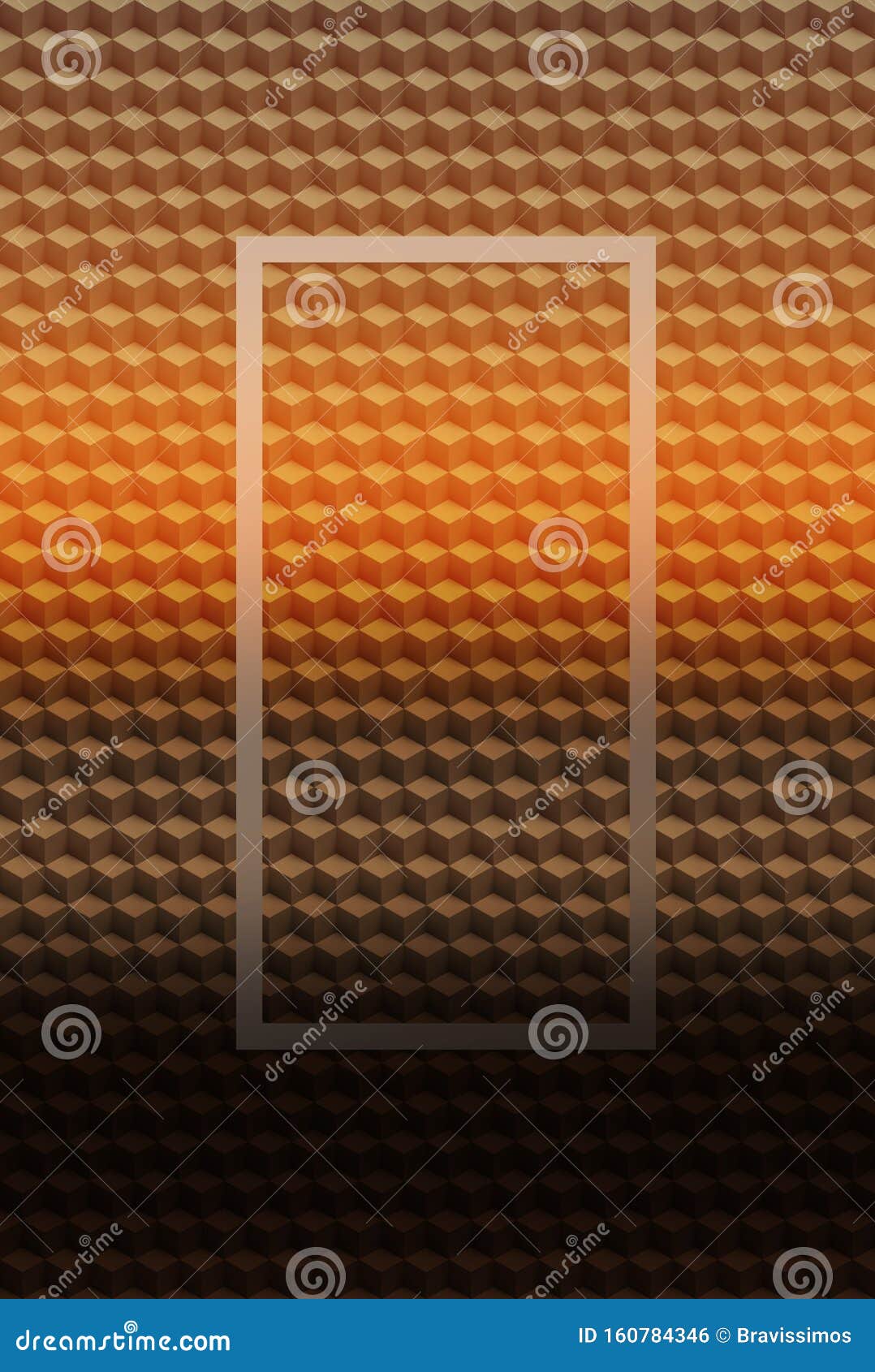 Cube Beige Geometric 3D Pattern Background, Backdrop Stock Illustration ...