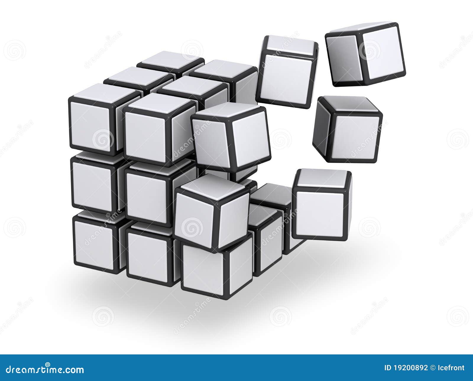 Cube Being Assembled or Disassembled Editorial Photography ...