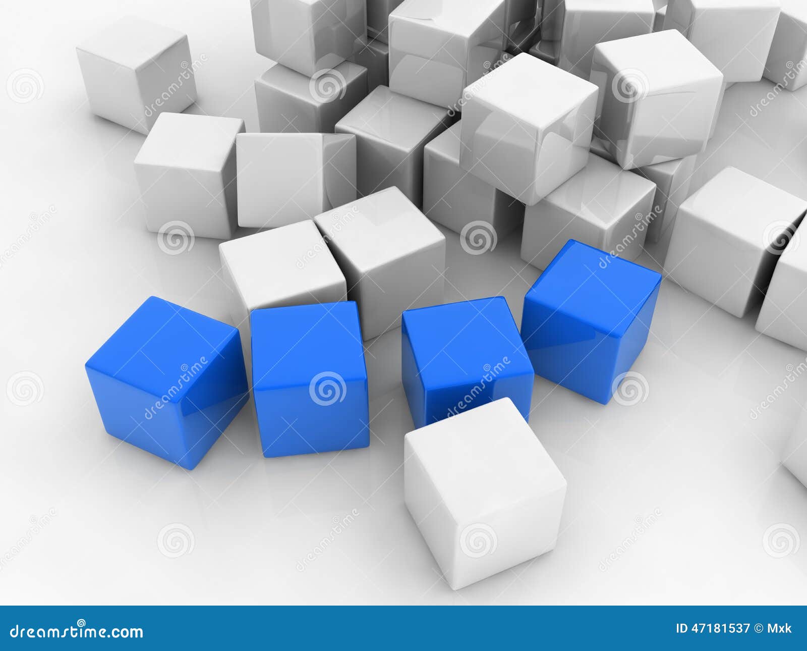 Cube bleu illustration stock. Illustration du concept - 47181537
