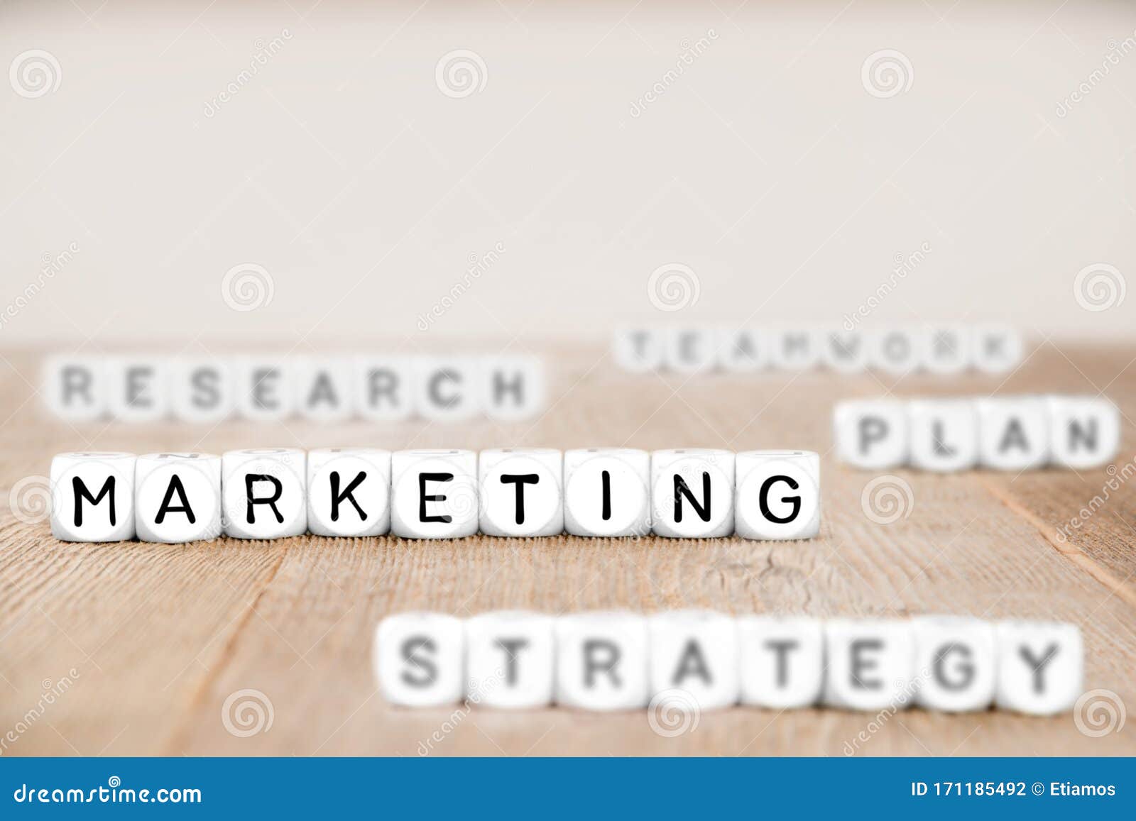 Cube Blocks with Marketing Concept Stock Photo - Image of market ...
