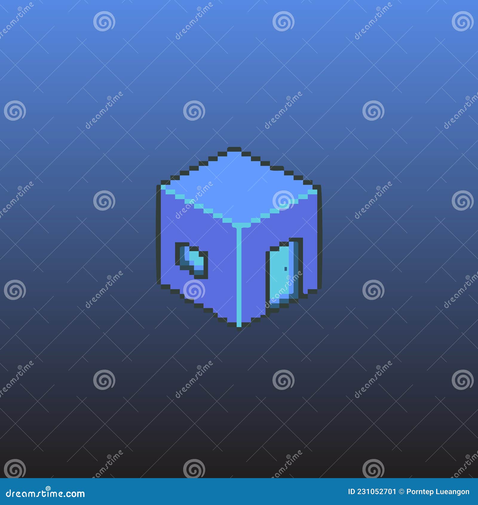 Isometric 3d Pixel Font Cartoon Vector | CartoonDealer.com #76664971