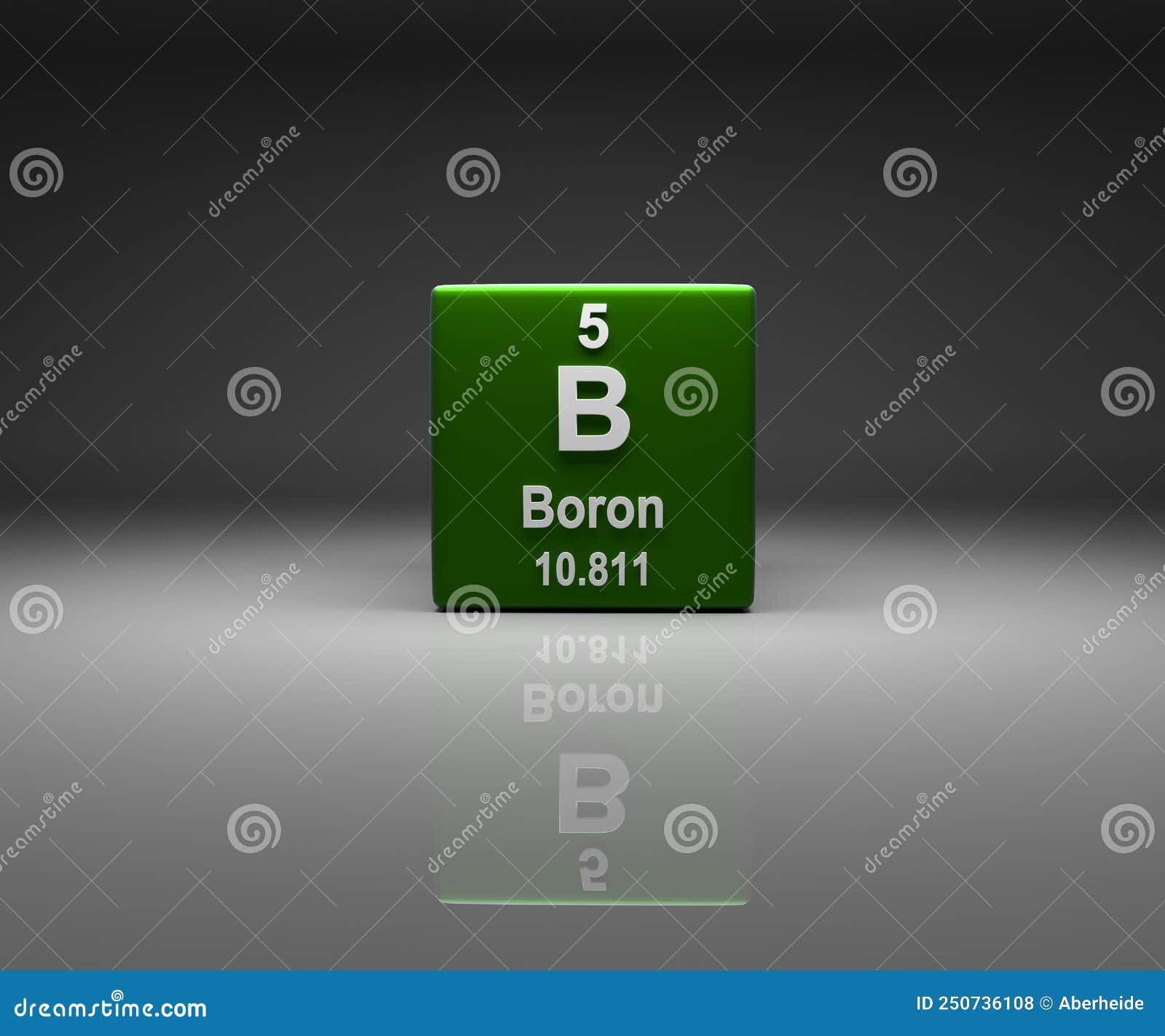 Cube with Boron Number 5 Periodic Table Stock Illustration ...