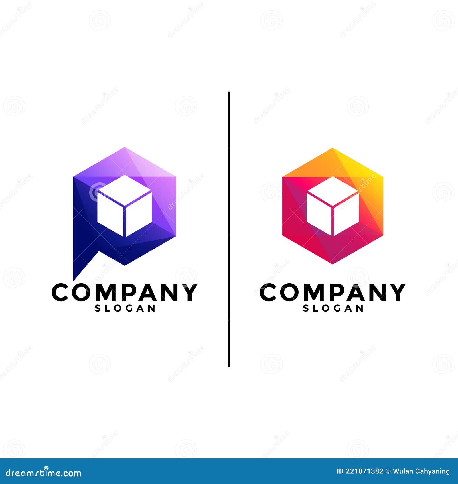 Cube box logo stock illustration. Illustration of construction - 221071382