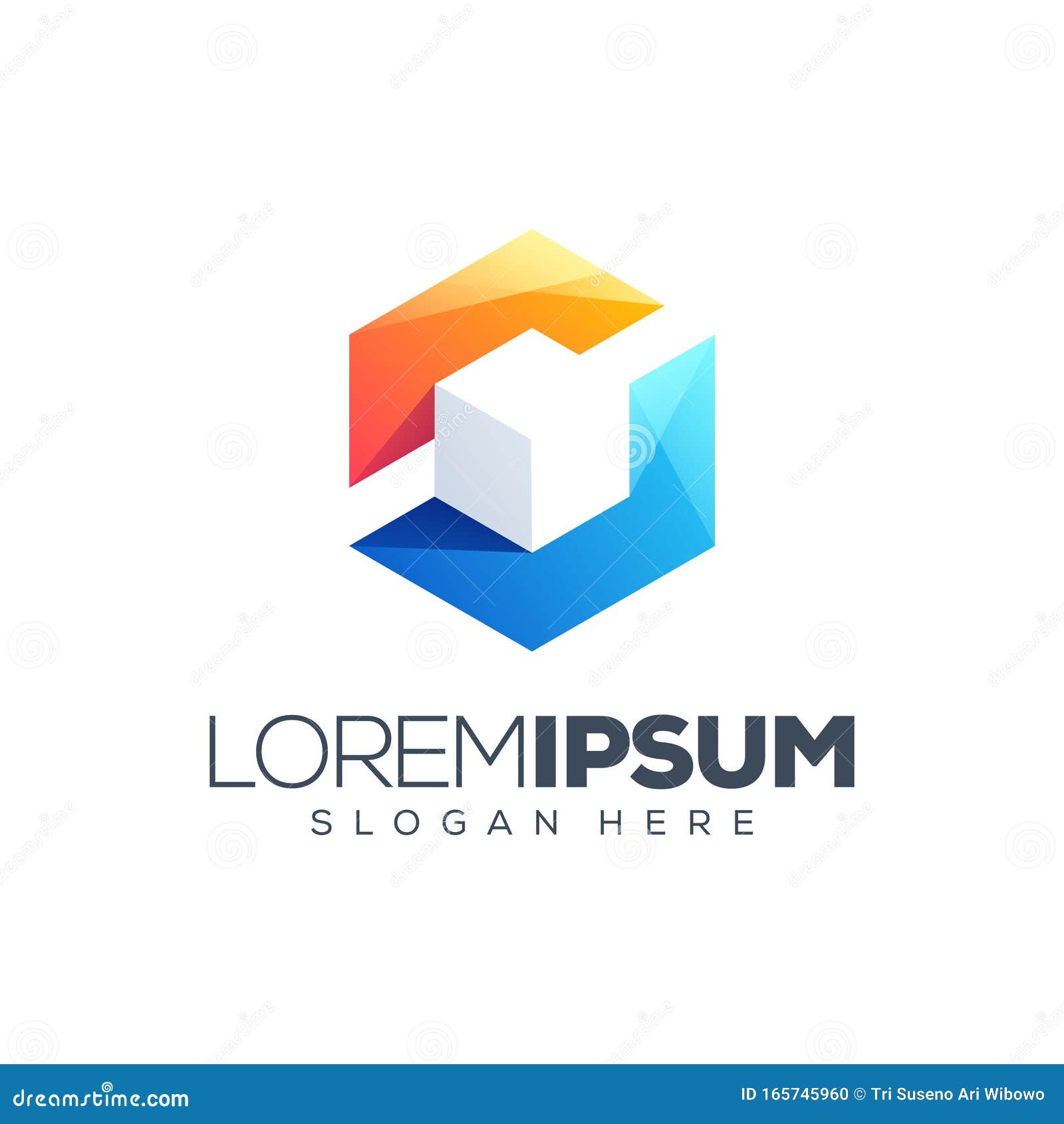 Cube Box Logo Design Vector Illustration Stock Illustration ...