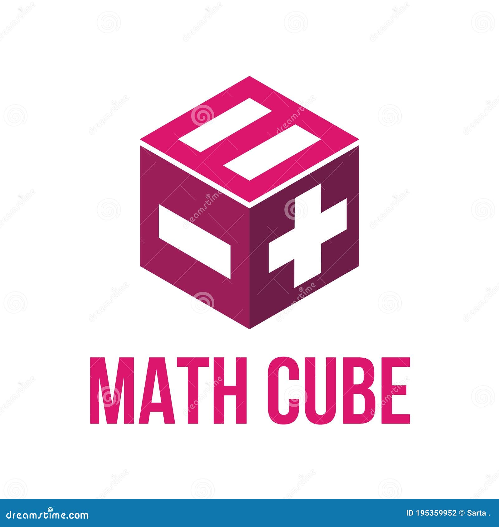 Cube Math Icon Vector Illustration | CartoonDealer.com #250344884