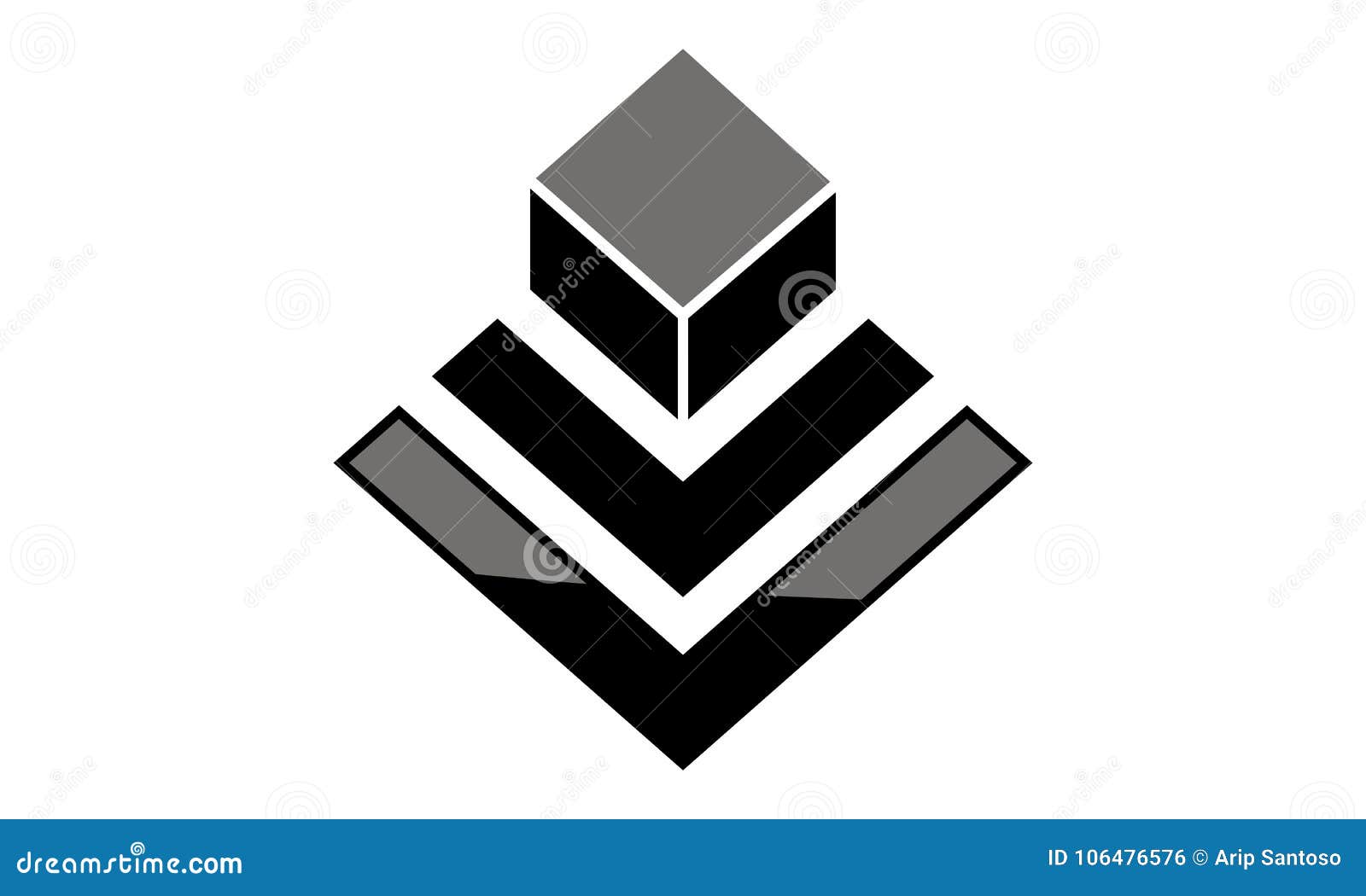 Cube Building Logo Design Element ,Building Logo ,Cube Icon With ...