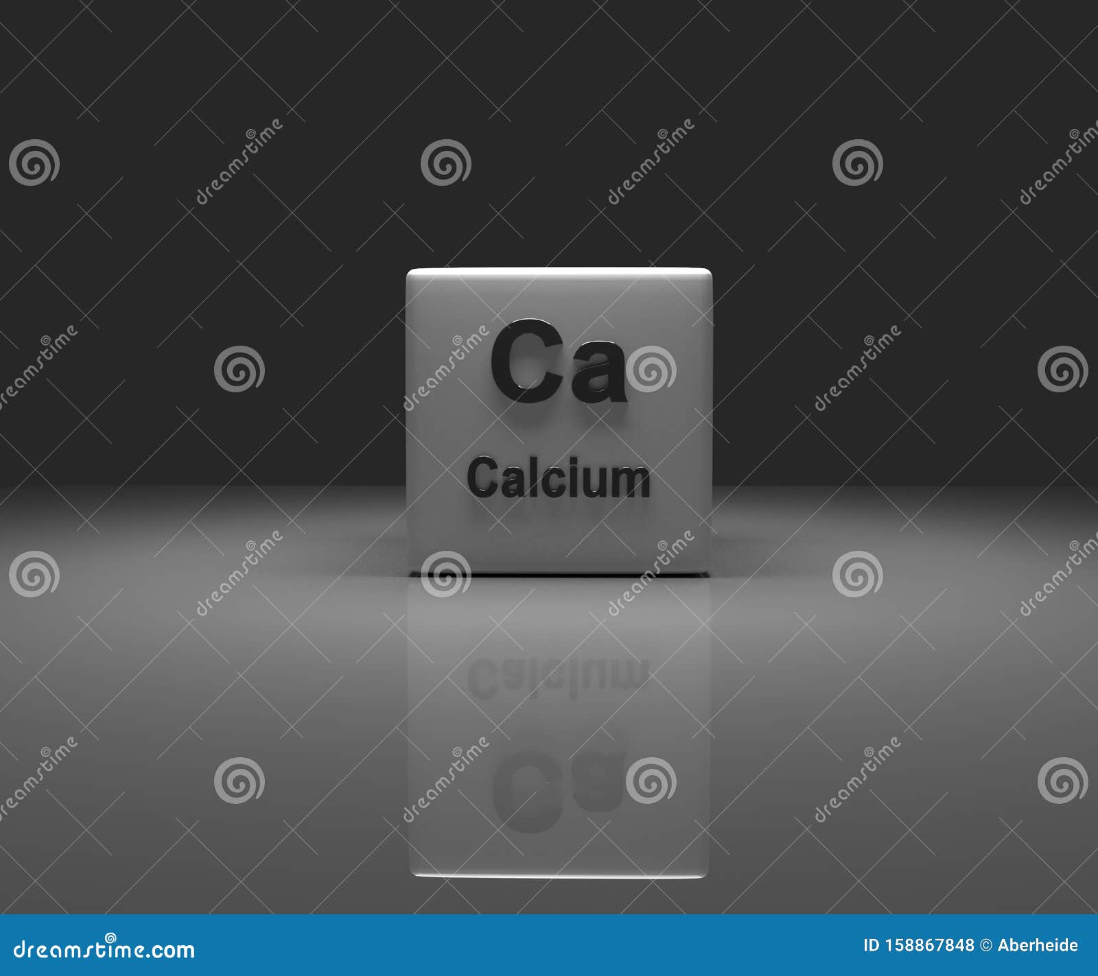 Cube with Calcium Periodic System Stock Illustration - Illustration of ...