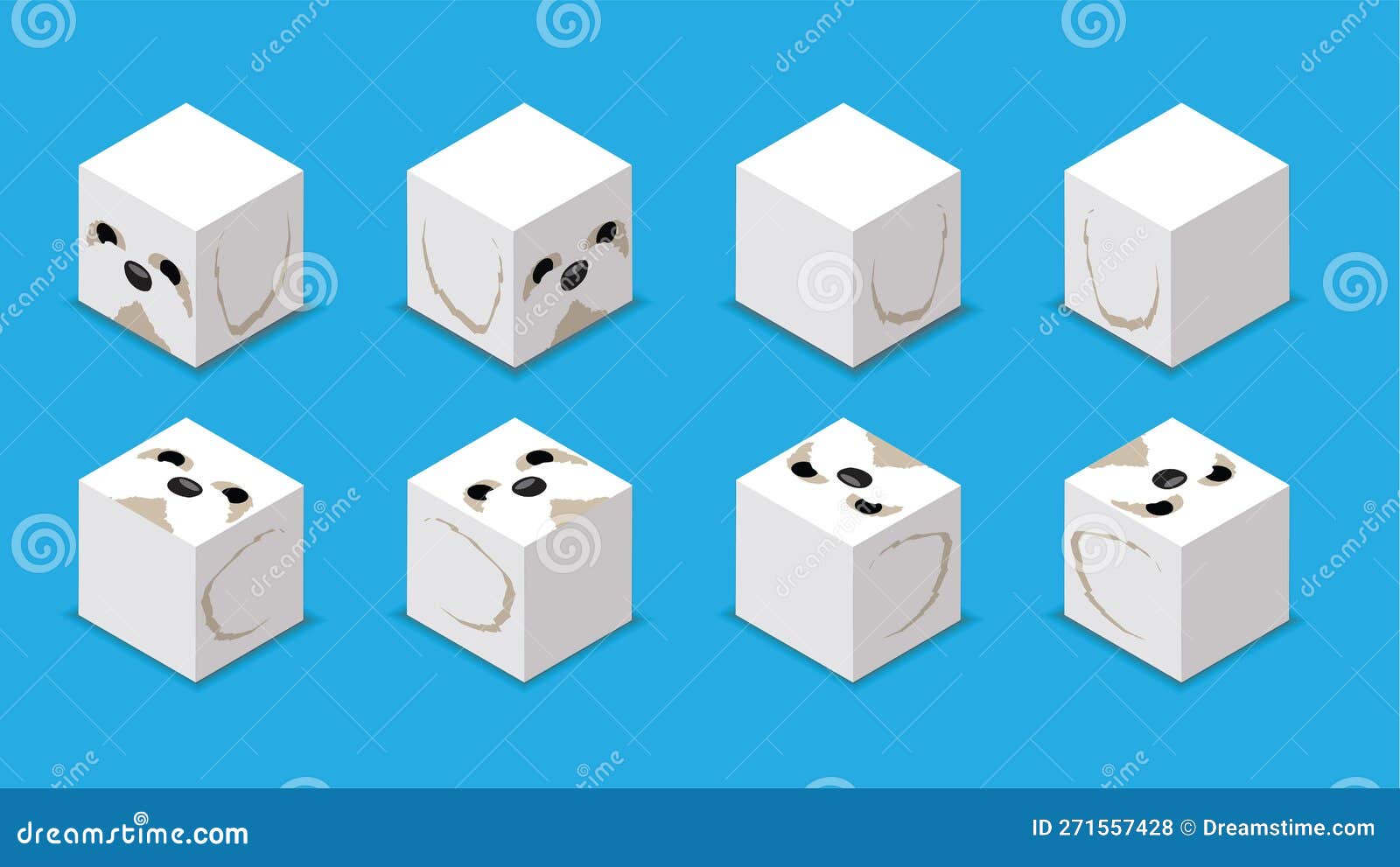 Animal Dice 3D Character Animal Maltese Dog Cartoon Vector Stock Vector ...