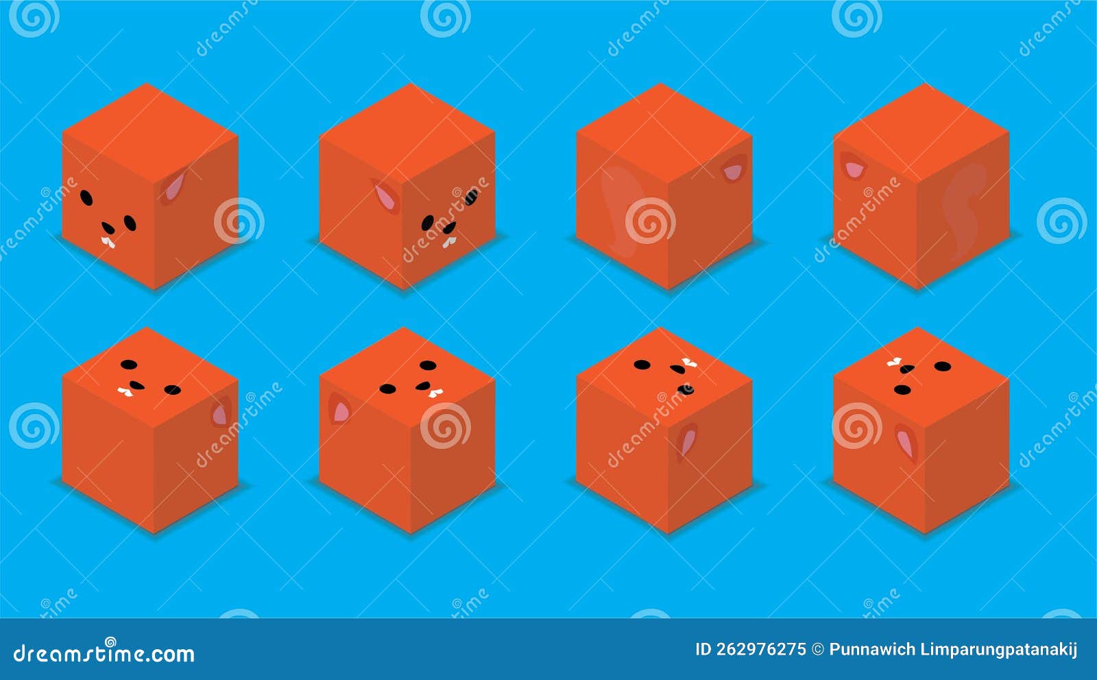 Animal Dice 3D Character Animal Red Squirrel Cartoon Vector Stock ...