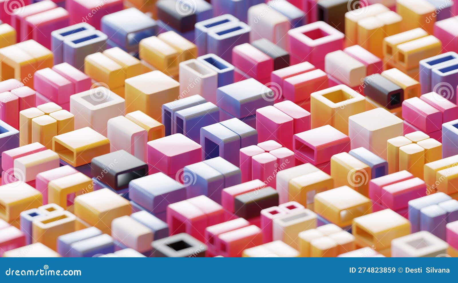 Cube Composition 3D Illustration Background 08 Stock Illustration ...