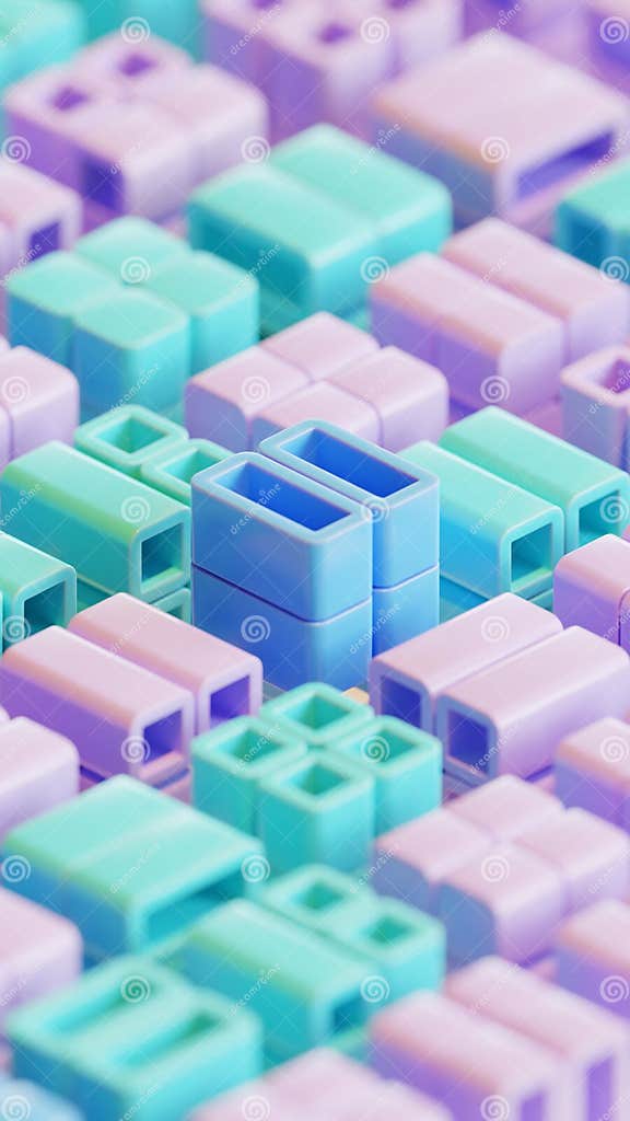 Cube Composition 3d Render Illustration Background 04 Stock ...