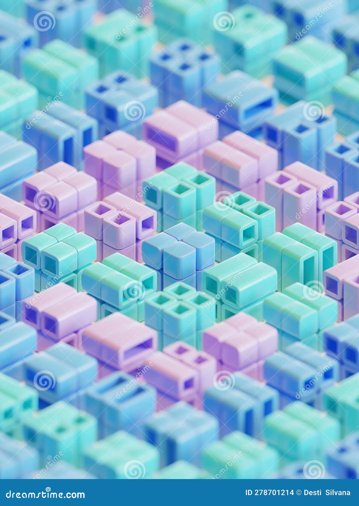 Cube Composition 3d Render Illustration Background 07 Stock ...