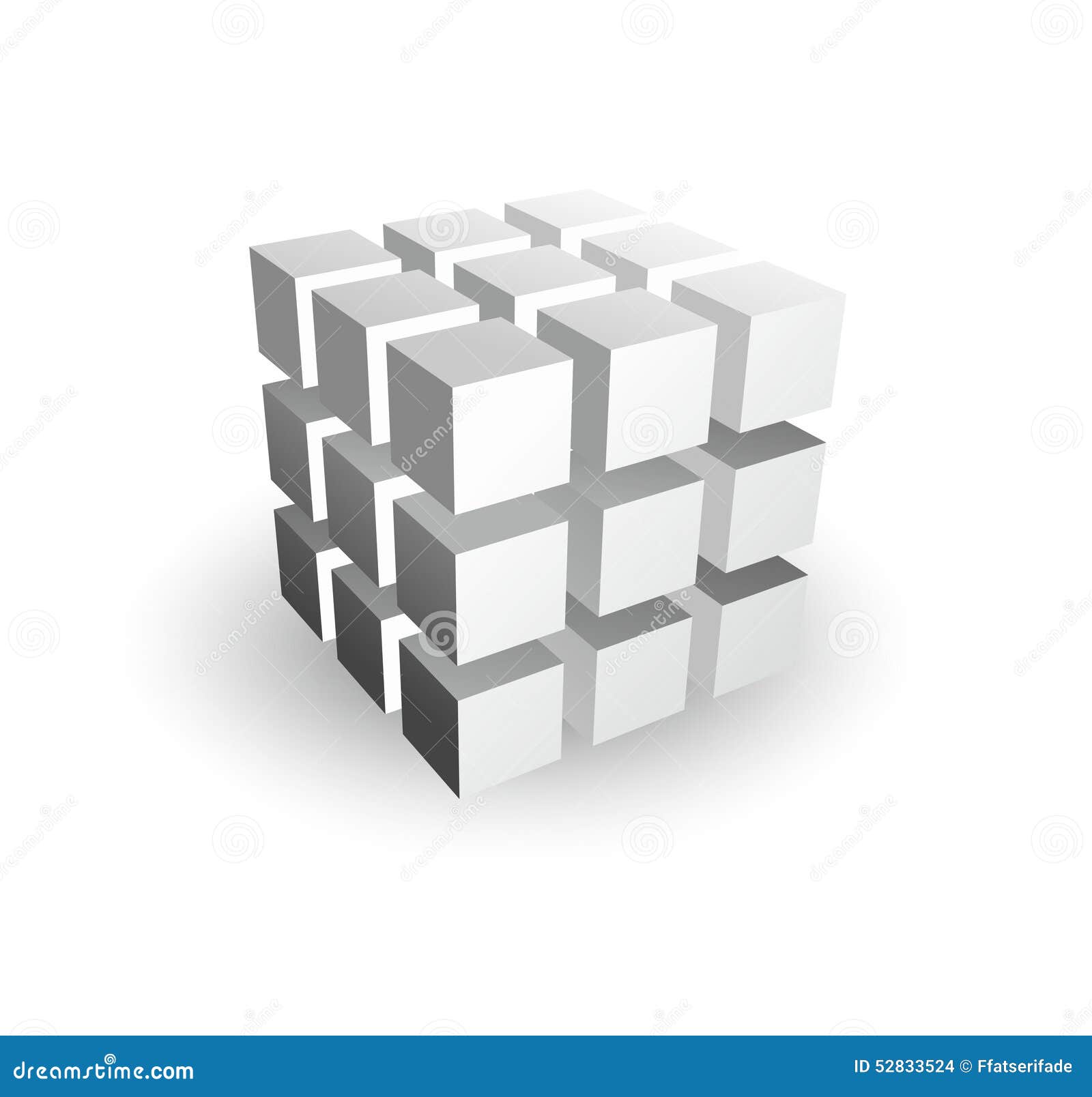Cube stock illustration. Illustration of dimensional - 52833524