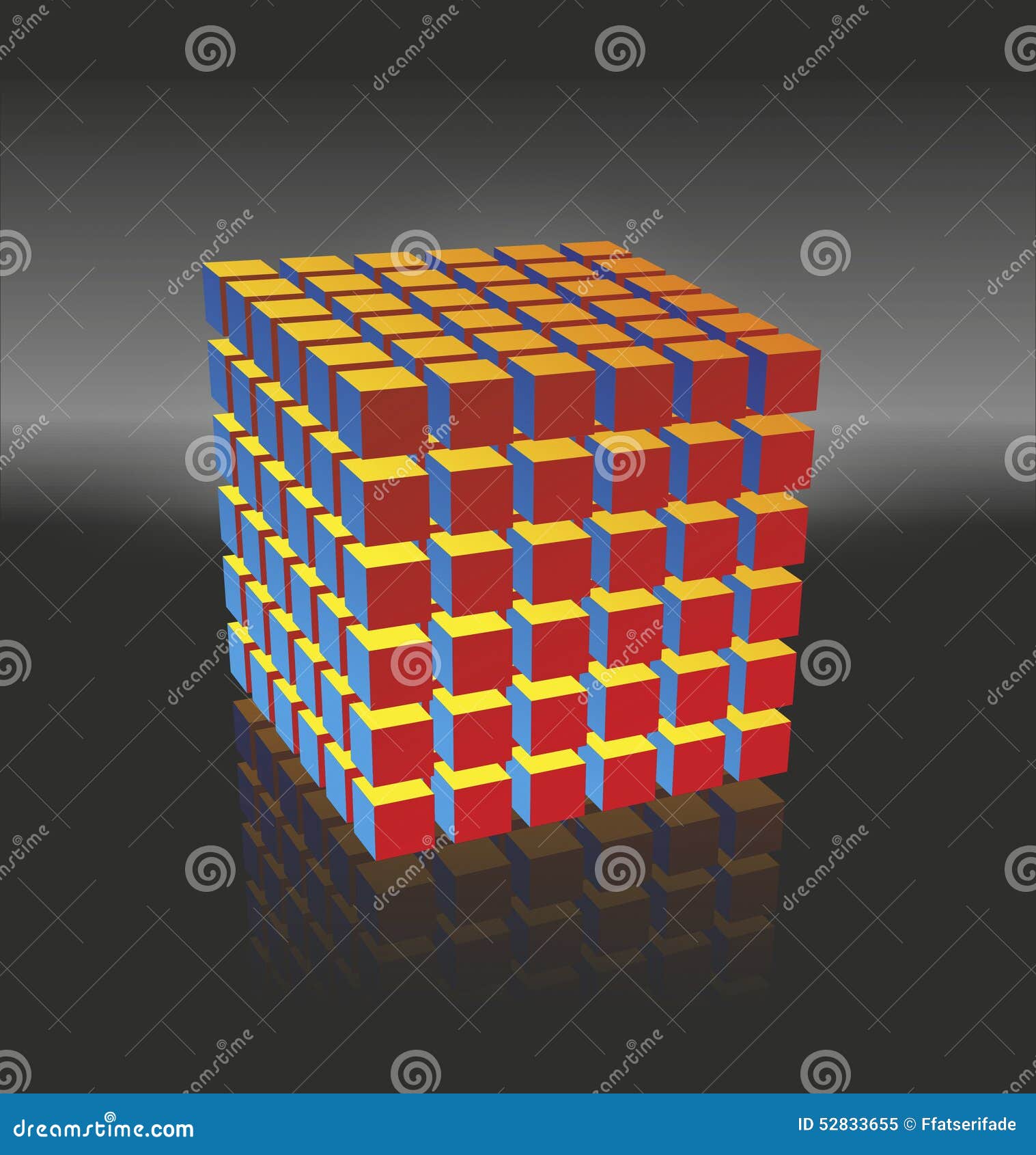Cube stock illustration. Illustration of composition - 52833655
