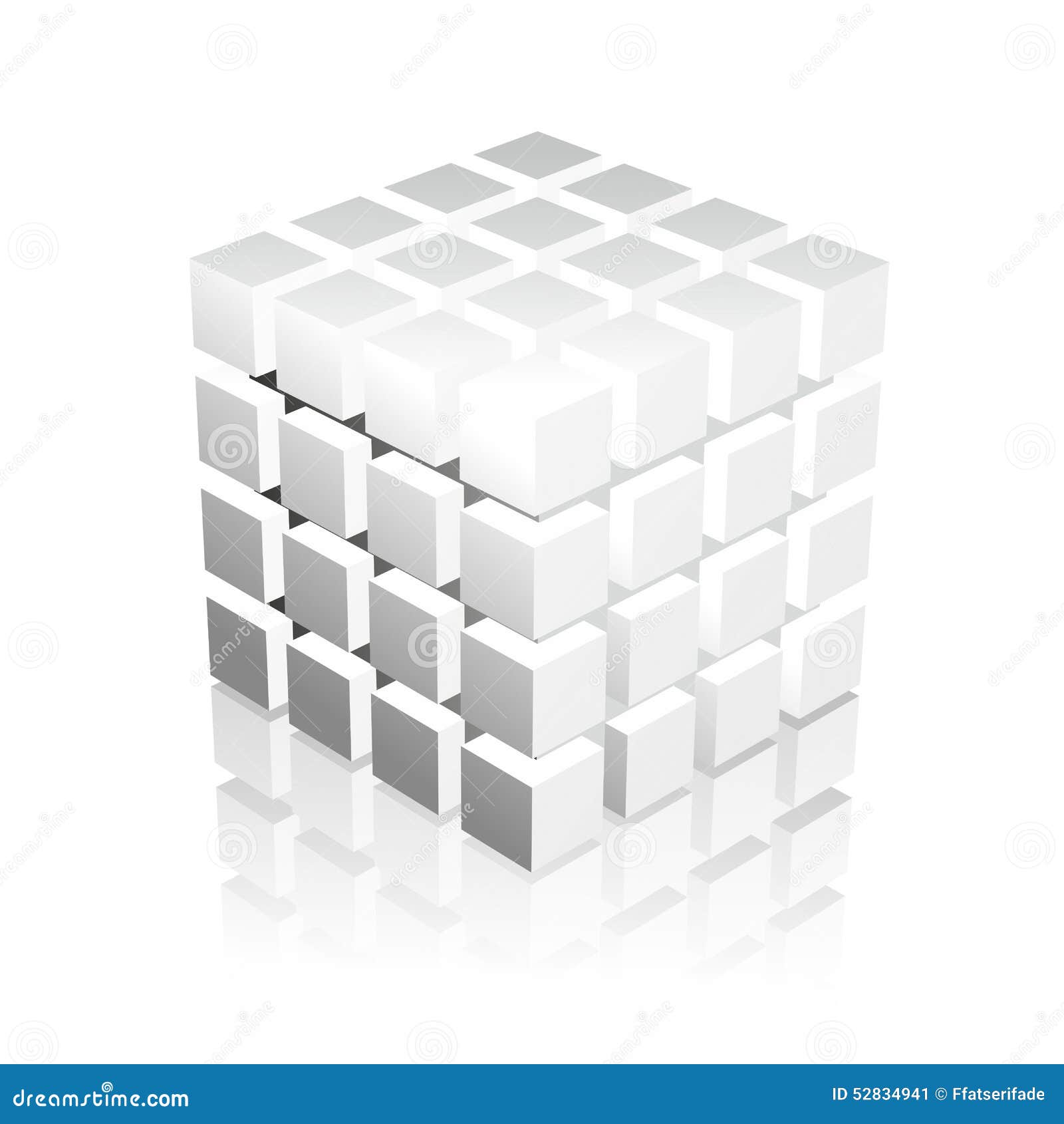 Cube stock illustration. Illustration of group, combined - 52834941