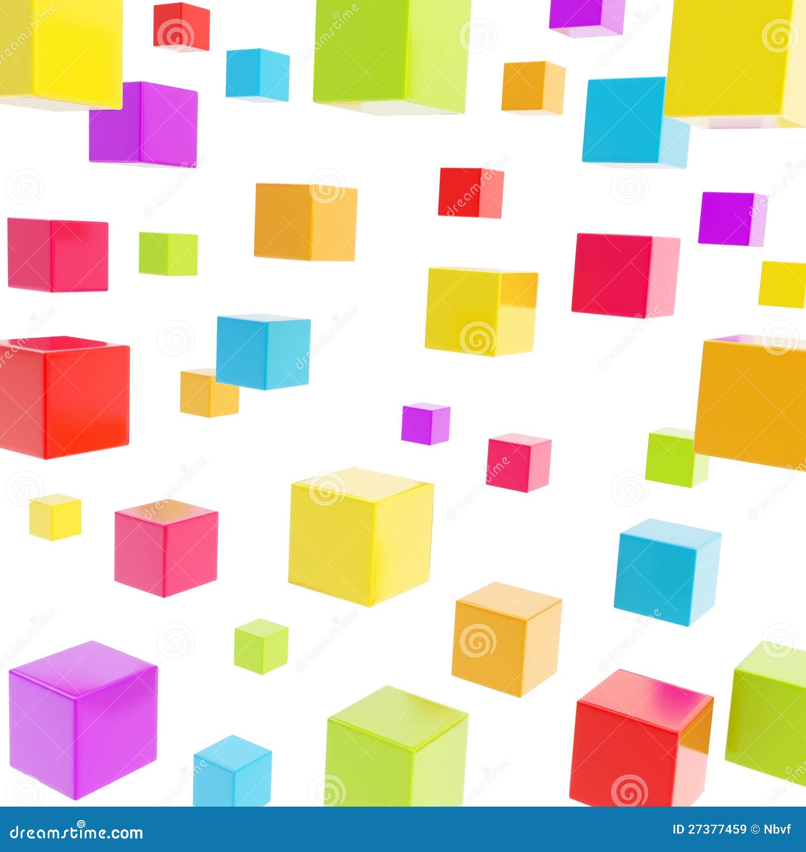 Cube Composition Over White Background As Abstract Backdrop Stock ...