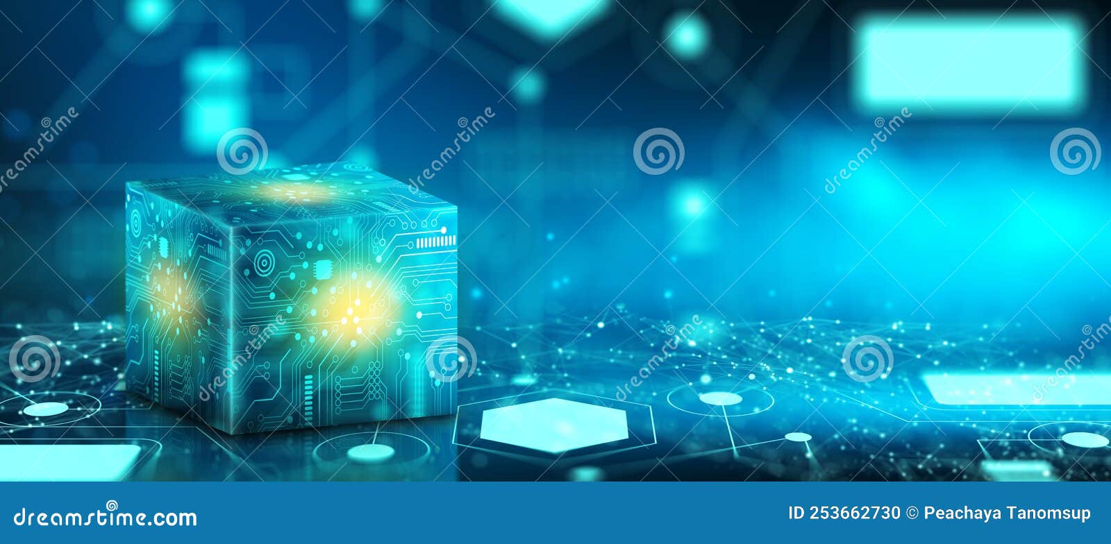Cube Computing Technology. Cloud Data and Internet Security Stock ...