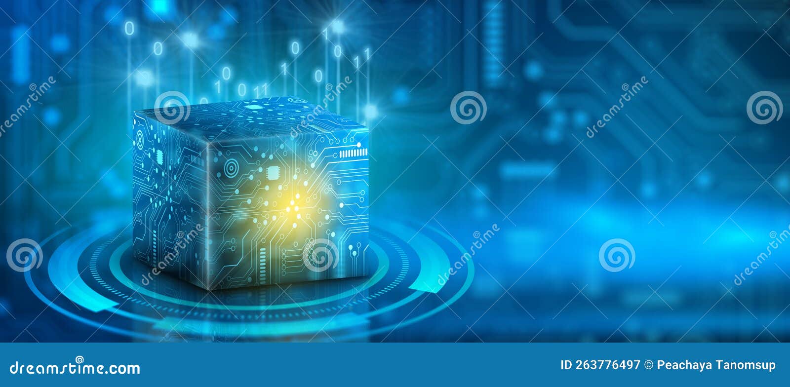 Cube Computing Technology. Cloud Data and Internet Security Stock Illustration - Illustration of ...