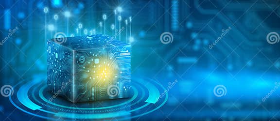 Cube Computing Technology. Cloud Data and Internet Security Stock ...