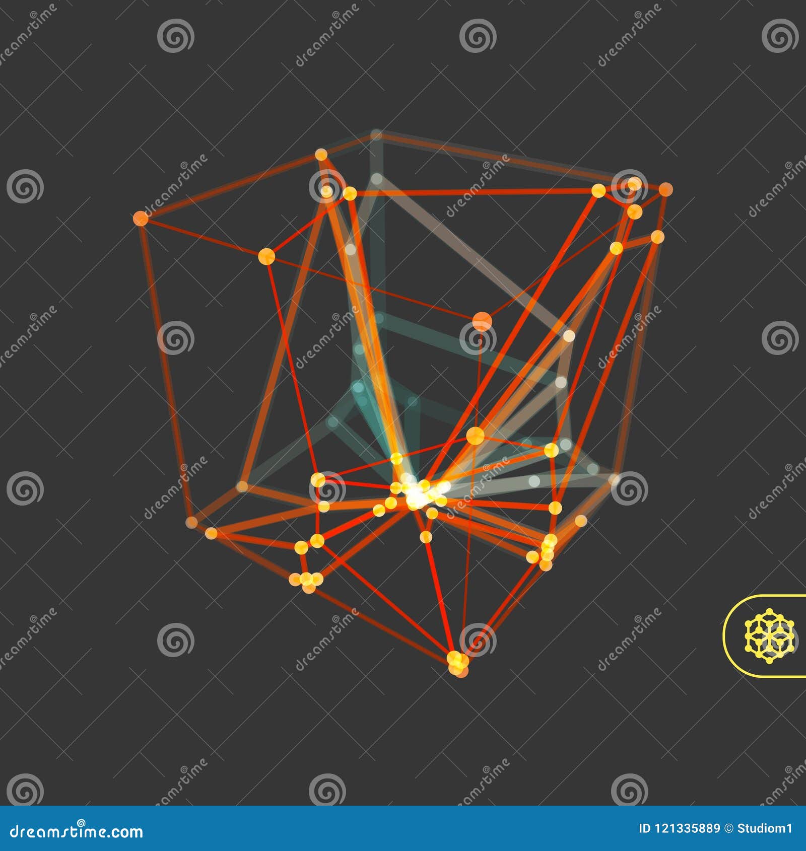 Cube. Connection Structure. 3D Grid Design for Science and Education ...