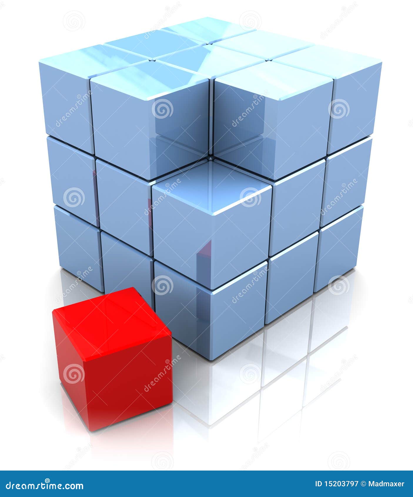 Cube construction stock illustration. Illustration of symmetry - 15203797