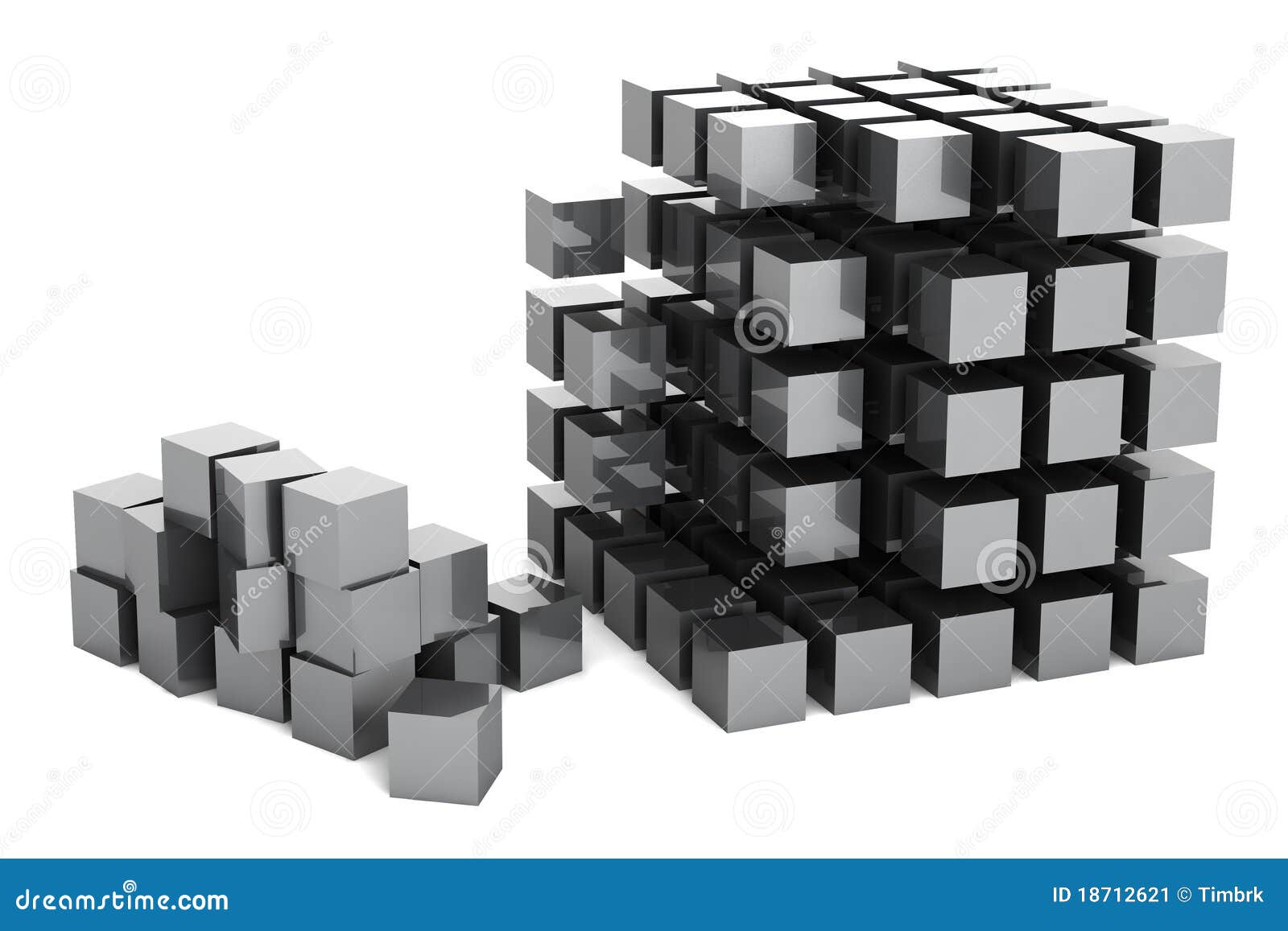 Cube construction stock illustration. Illustration of abstract - 18712621