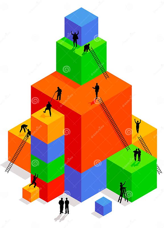 Cube Construction stock vector. Illustration of together - 19331695
