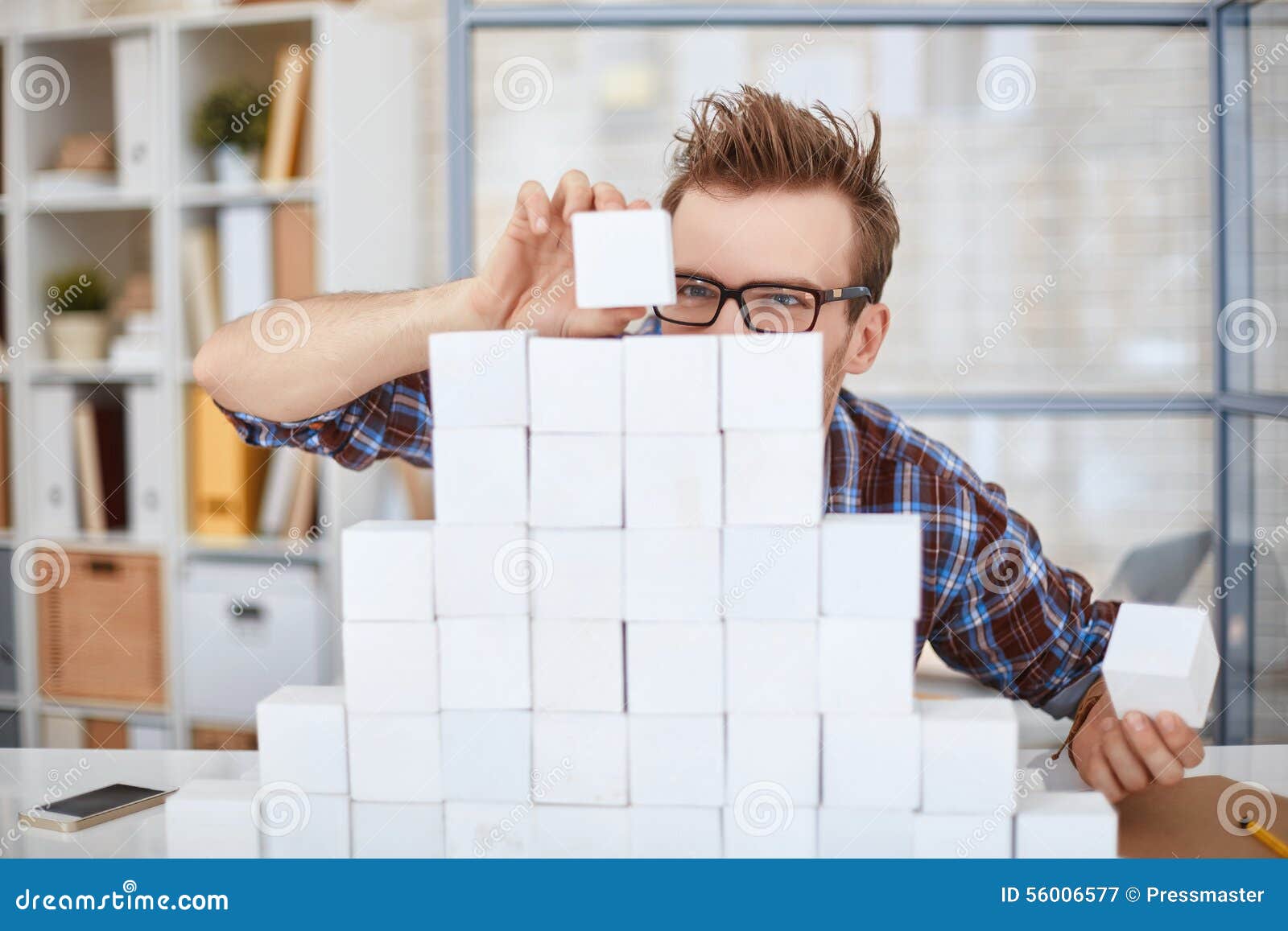 Cube construction stock image. Image of executive, creative - 56006577