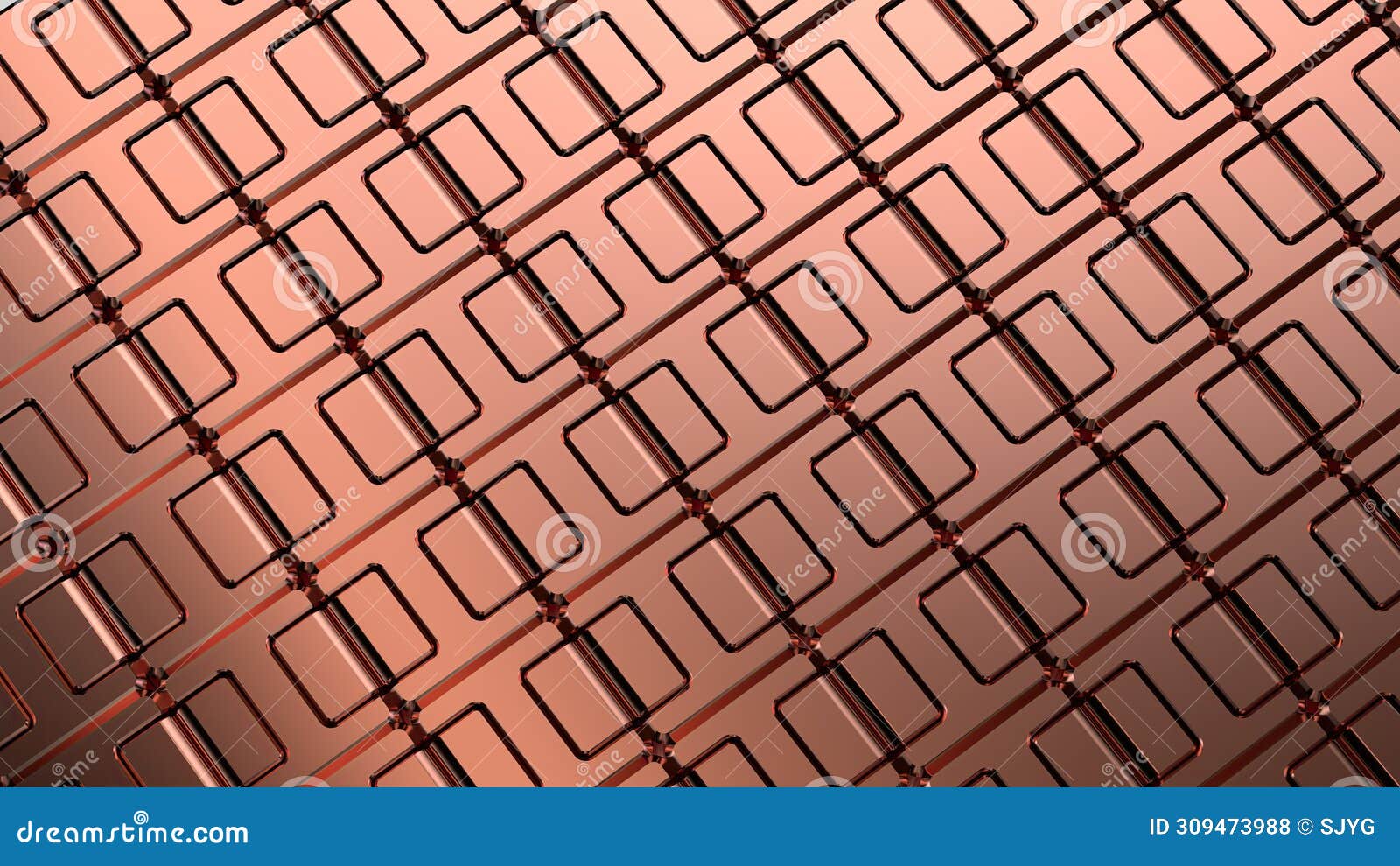 Cube Copper Metal Lump Scientific Design Elements Elegant Modern 3D ...