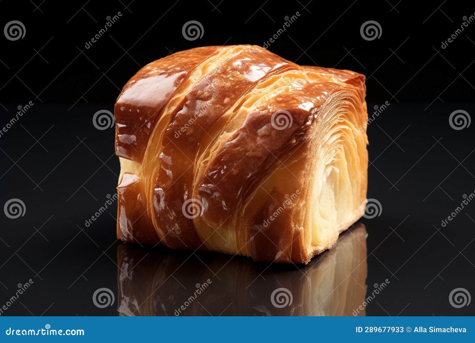 Cube Croissant Close Up. Generative Ai Stock Illustration ...