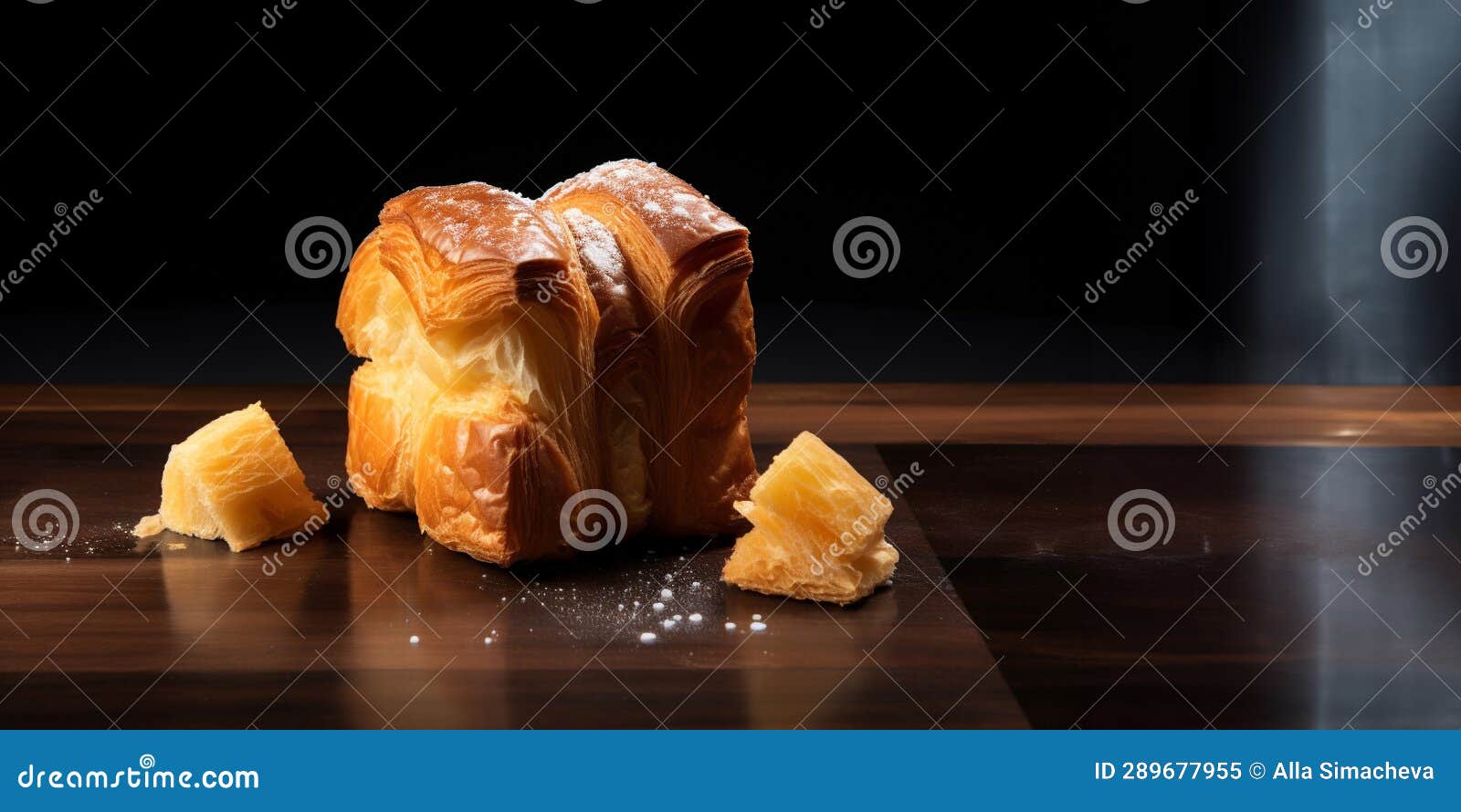 Cube Croissant Close Up. Generative Ai Stock Image - Image of recipe ...
