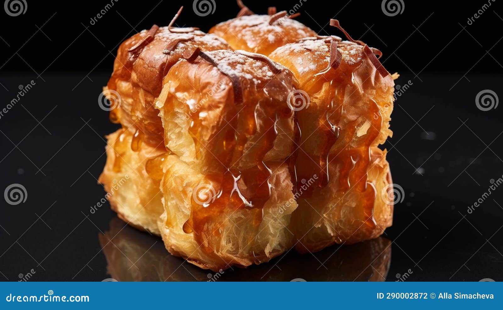 Cube Croissant Pop Art Style. Generative Ai Illustration Stock ...