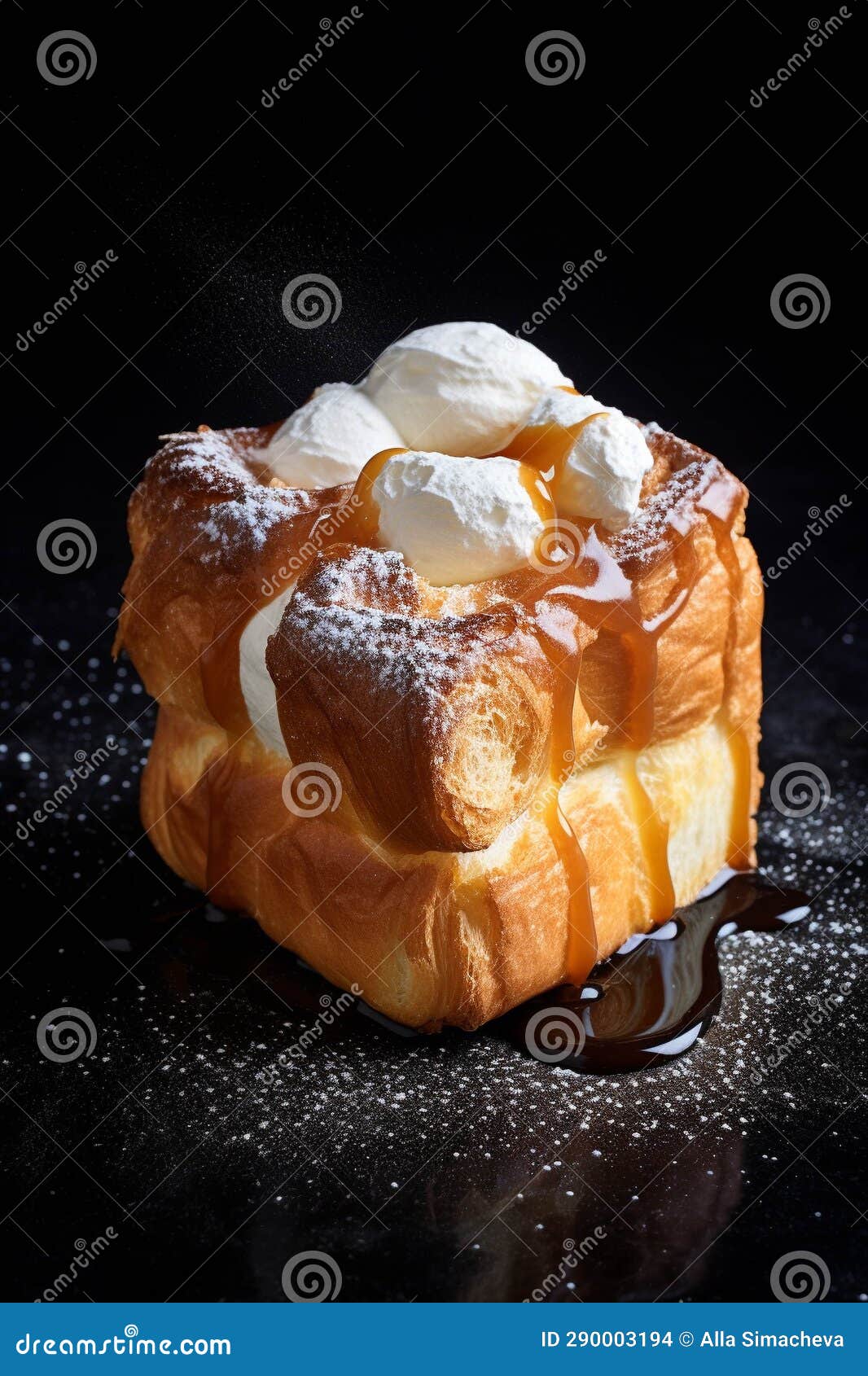 Cube Croissant Pop Art Style. Generative Ai Illustration Stock ...