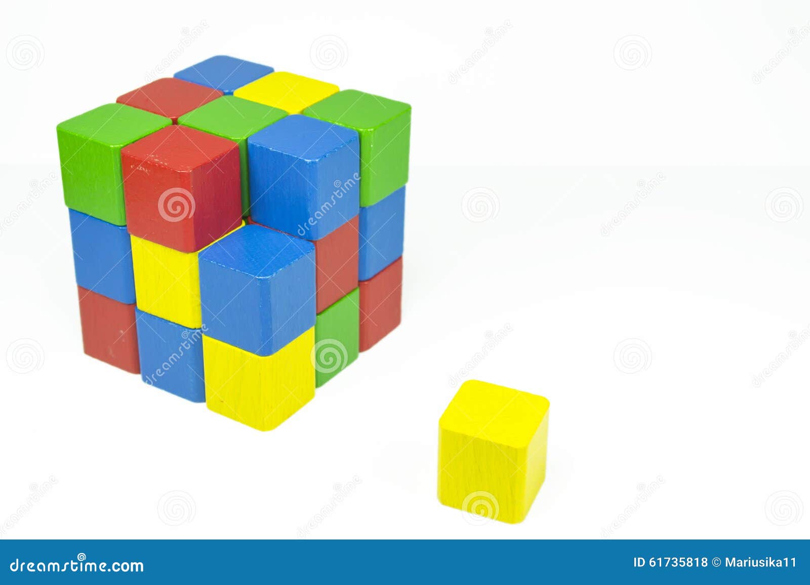 Cube from cubes stock photo. Image of overlapped, detached - 61735818