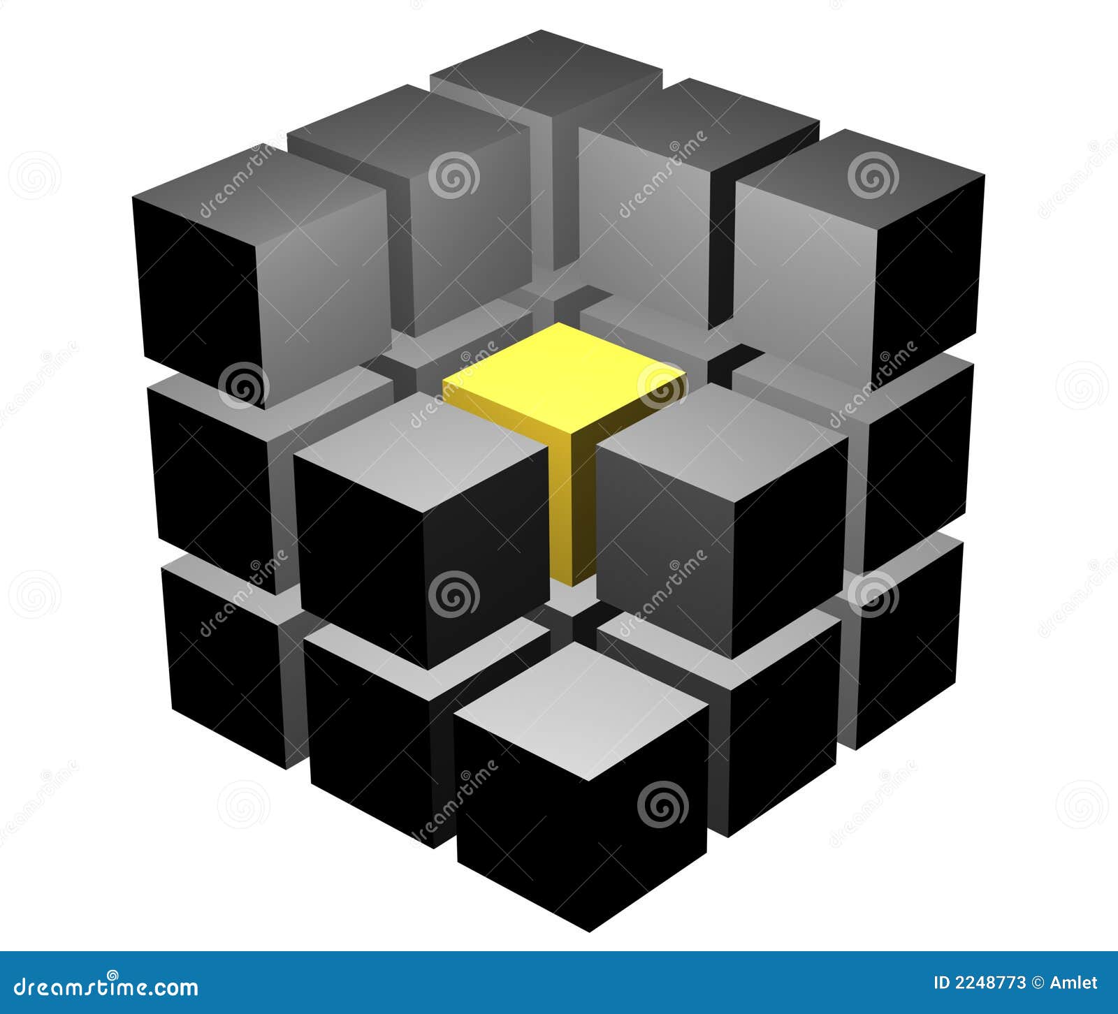 Cube in a cut stock illustration. Illustration of geometrical - 2248773