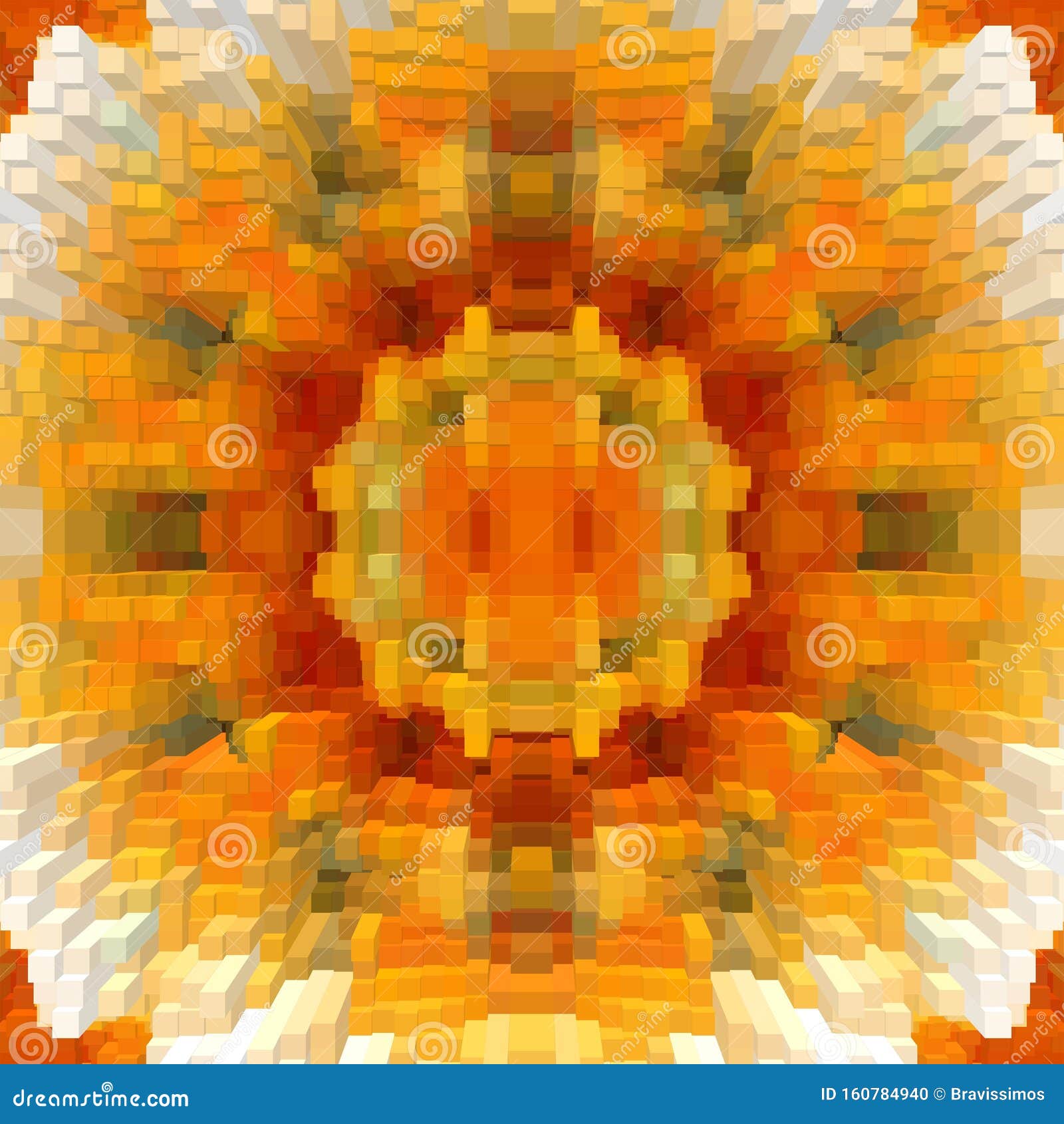 Cube 3d Extrude Symmetry Background, Design Shape Stock Illustration ...