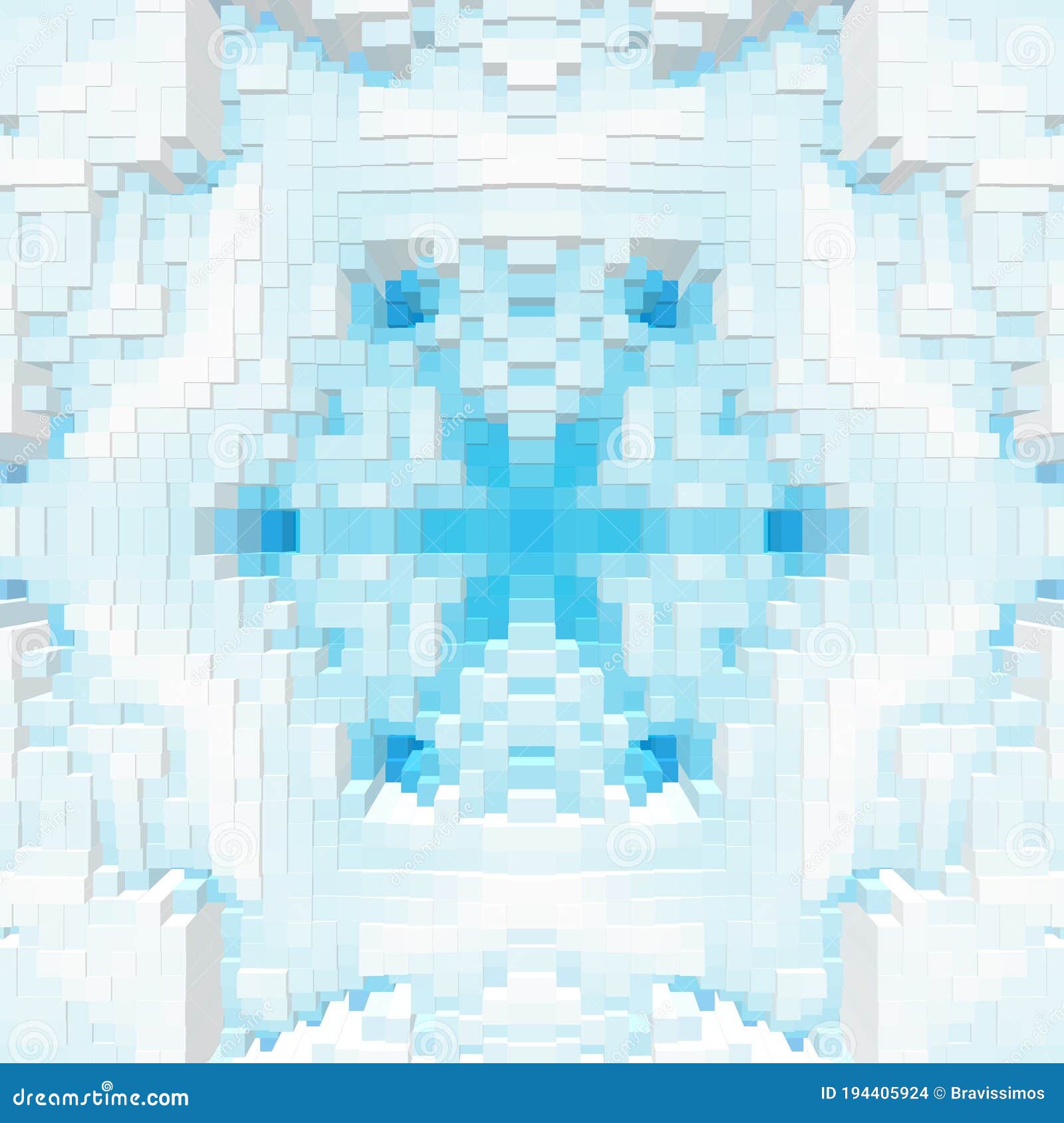 Cube 3d Extrude Symmetry Background, Ornament Render Stock Illustration ...