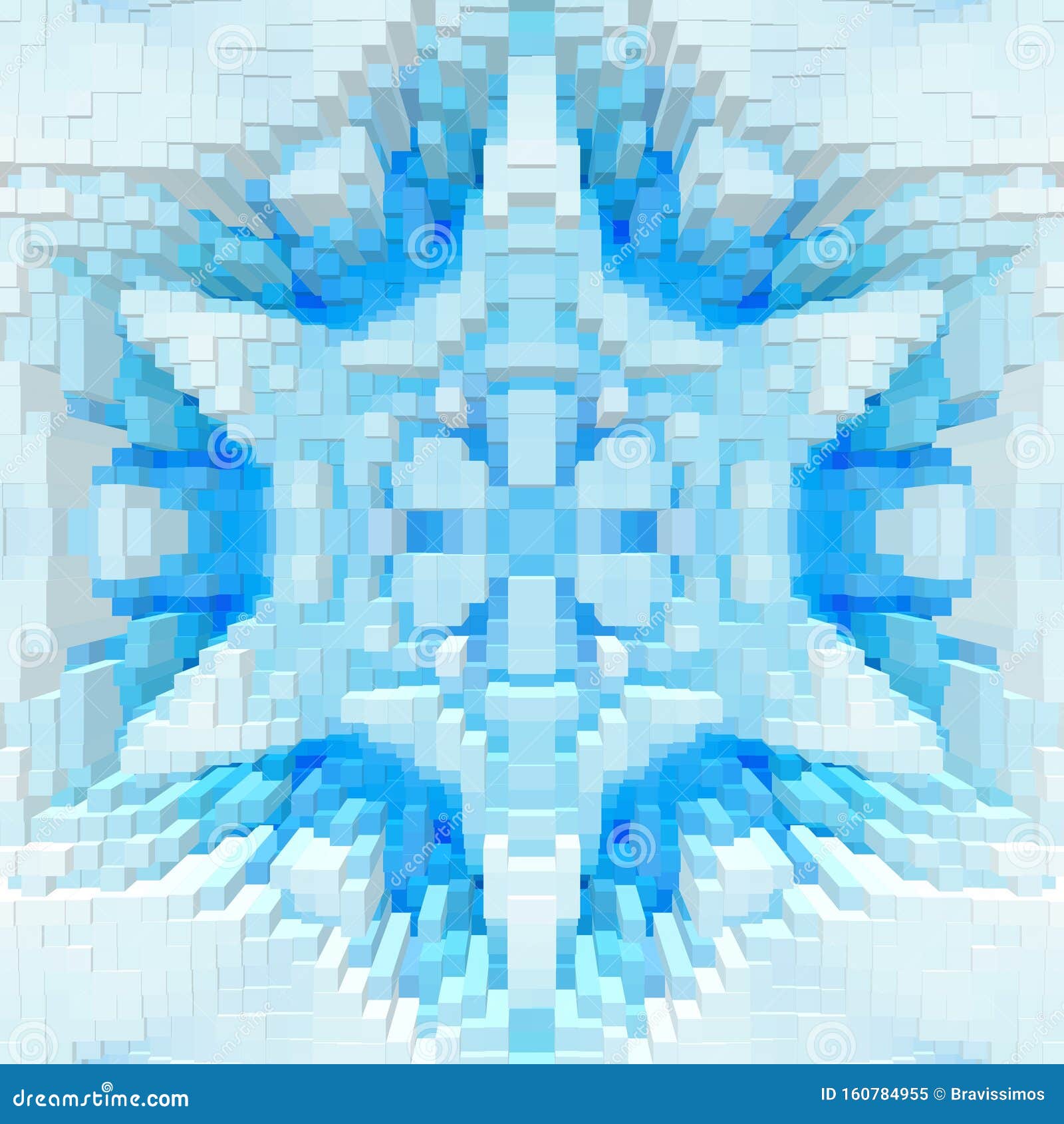 Cube 3d Extrude Symmetry Background, Ornament Shape Stock Illustration ...