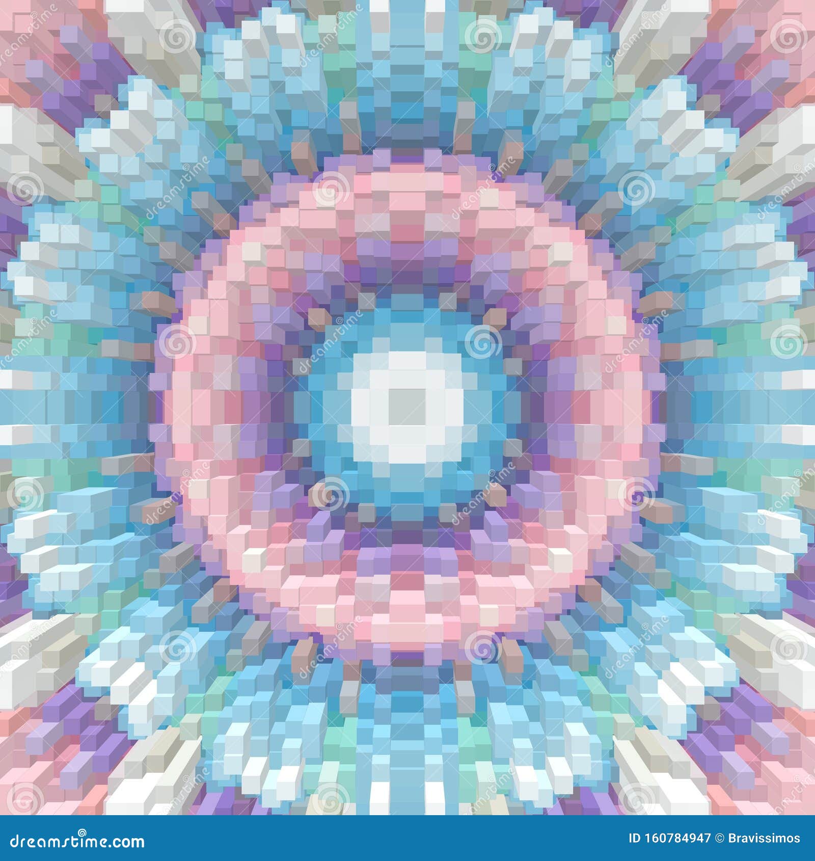 Cube 3d Extrude Symmetry Background, Repeat Geometry Stock Illustration ...