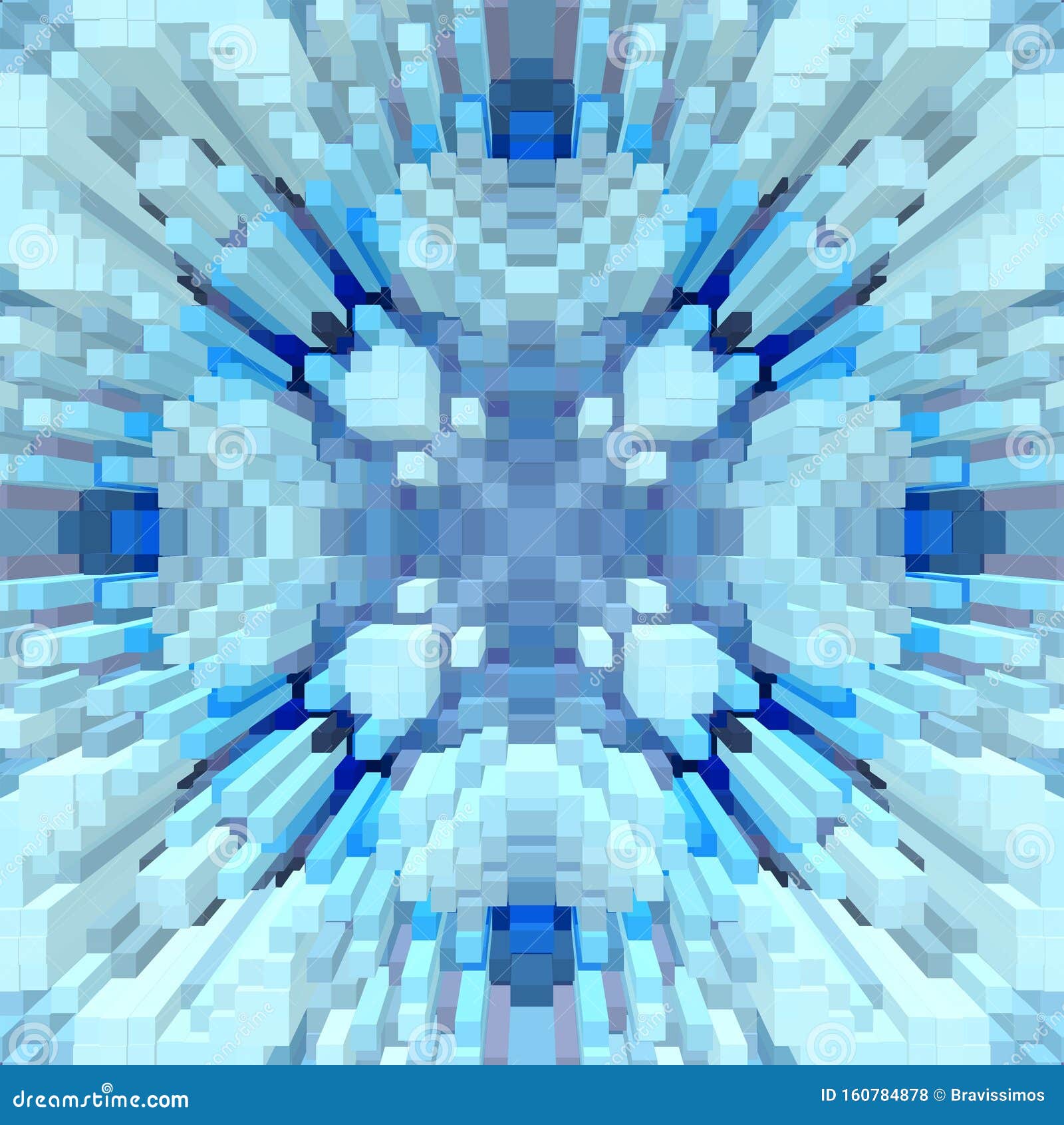 Cube 3d Extrude Symmetry Background, Shape Simple Stock Illustration ...