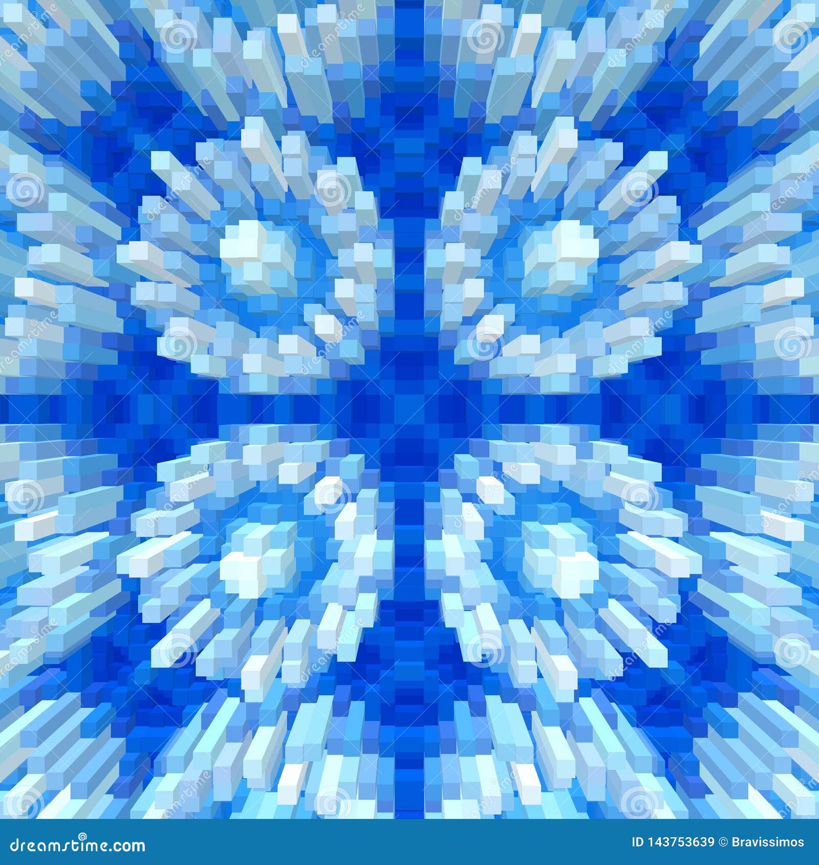 Cube 3d Extrude Symmetry Background, Seamless Shape Stock Illustration ...