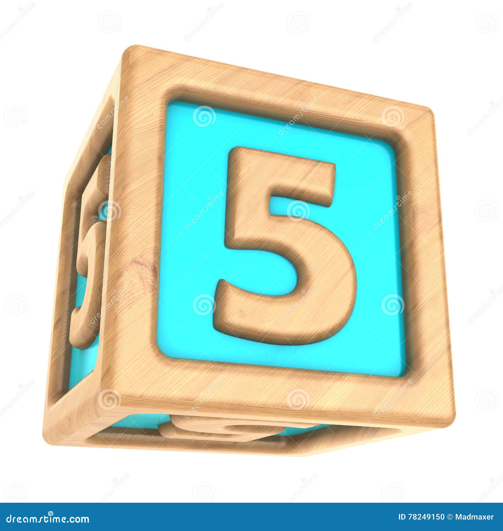 Cube 5 stock illustration. Illustration of icon, wooden - 78249150