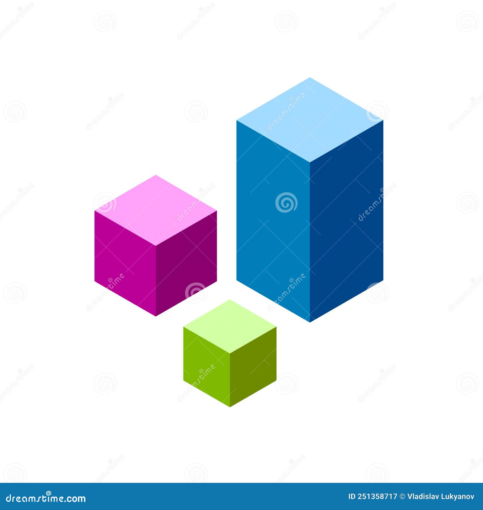 3d Isometric Square Ground Complex Of Administrative Buildings. Vector ...